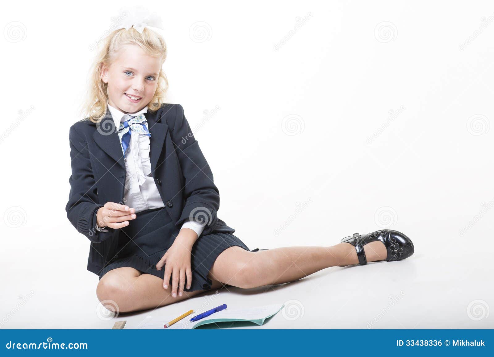 Girl is Ready for New School Year Stock Photo - Image of smile, joyful ...