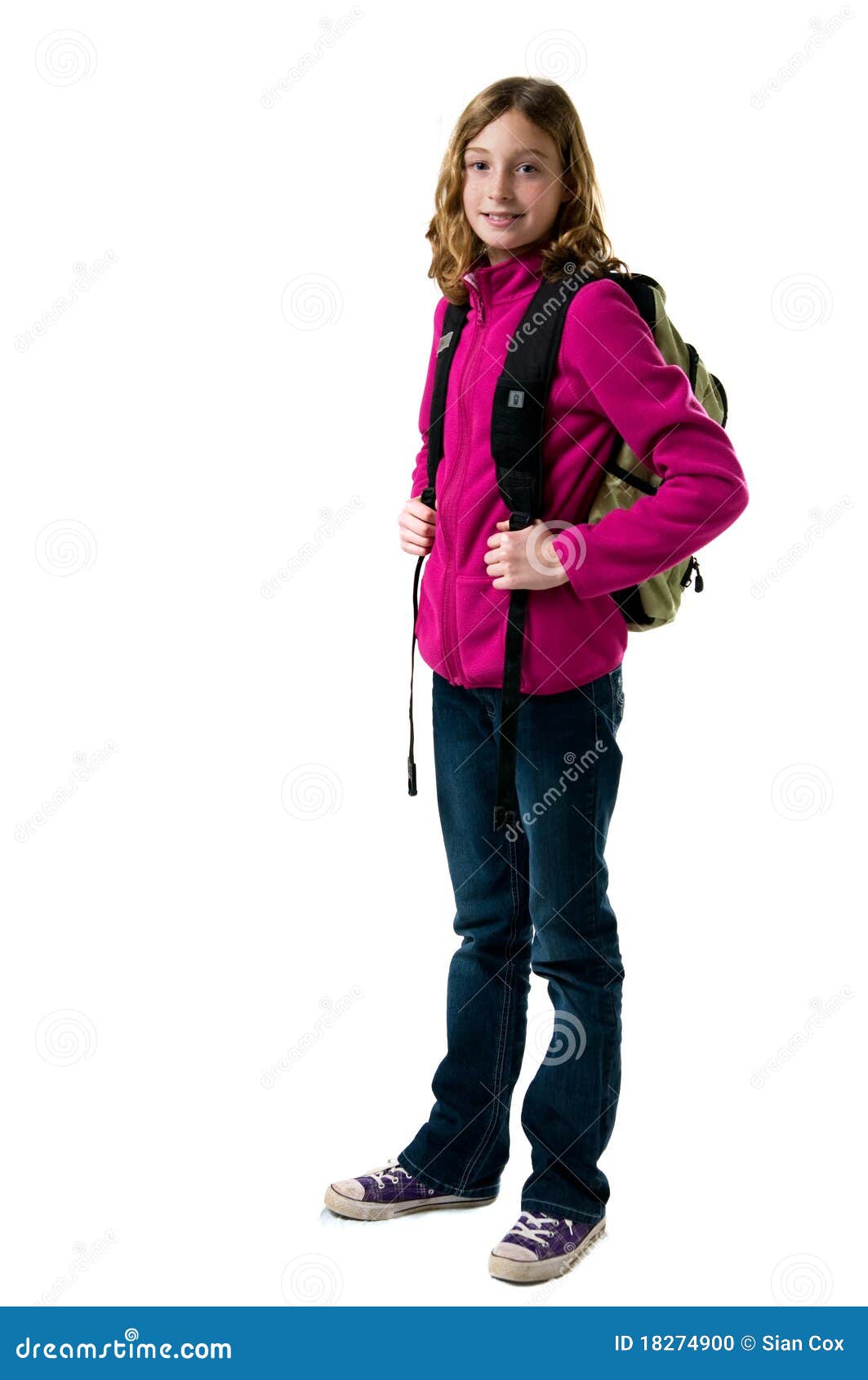 Girl ready for school stock photo. Image of school, girl - 18274900