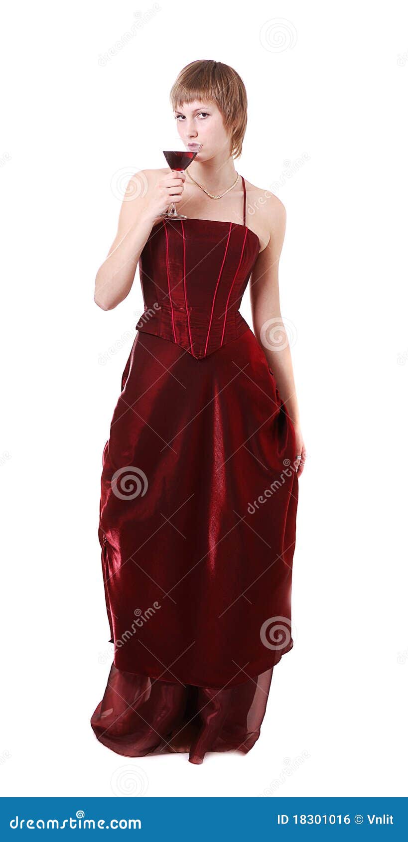Girl in red dress stock photo. Image of model, girl, clothing - 18301016