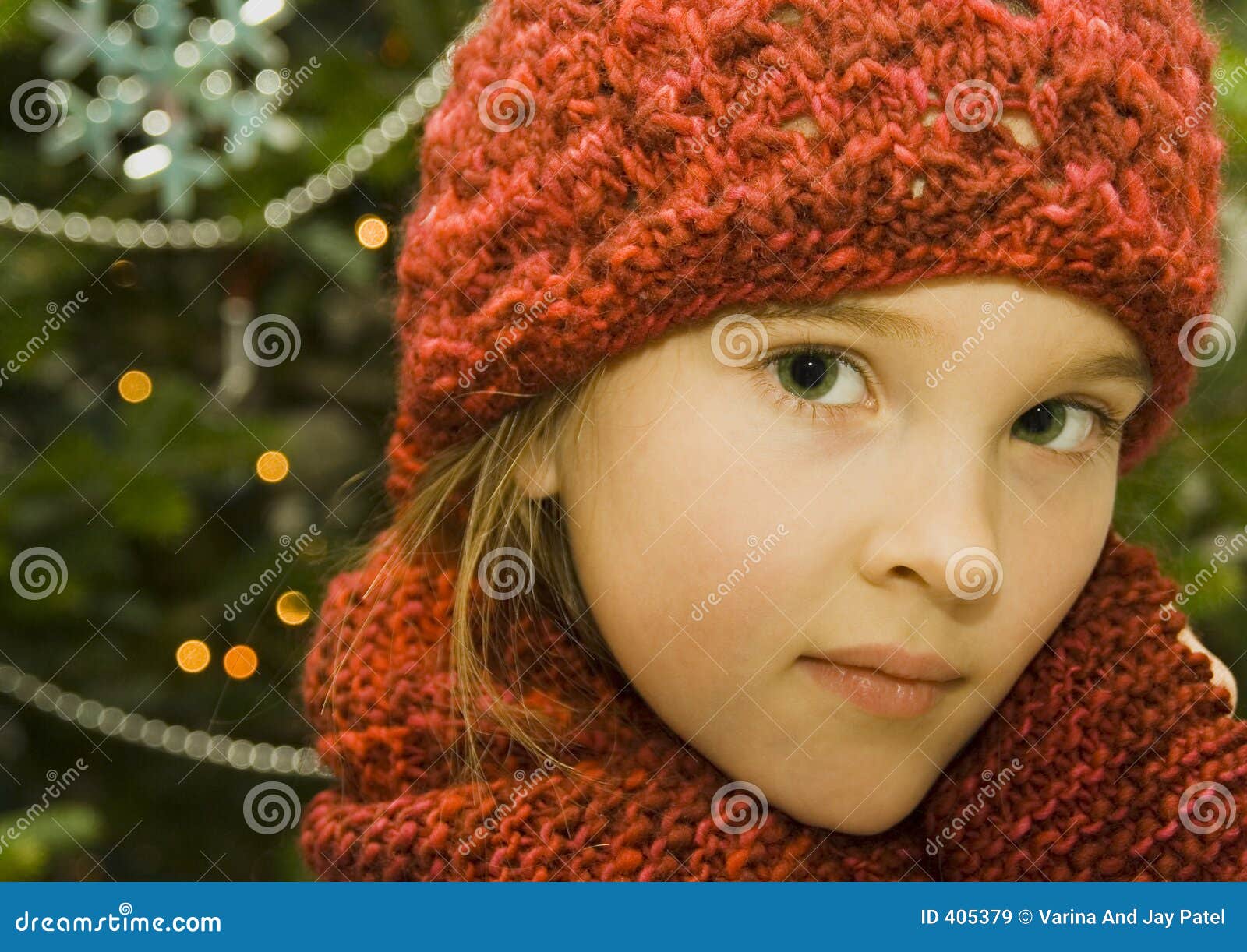 Girl in a Red Hat stock image. Image of female, bright - 405379