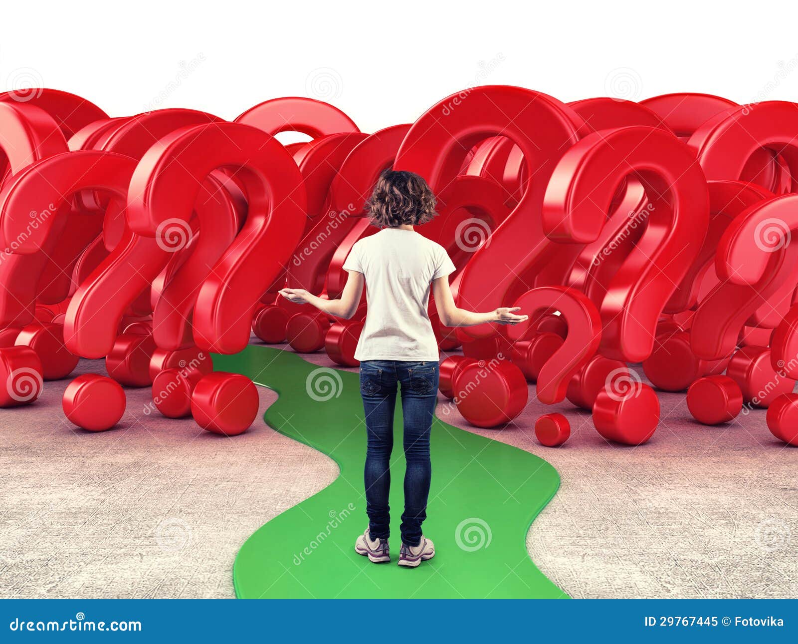 Boy And Girl With Questions In Hearts Cartoon Vector | CartoonDealer ...