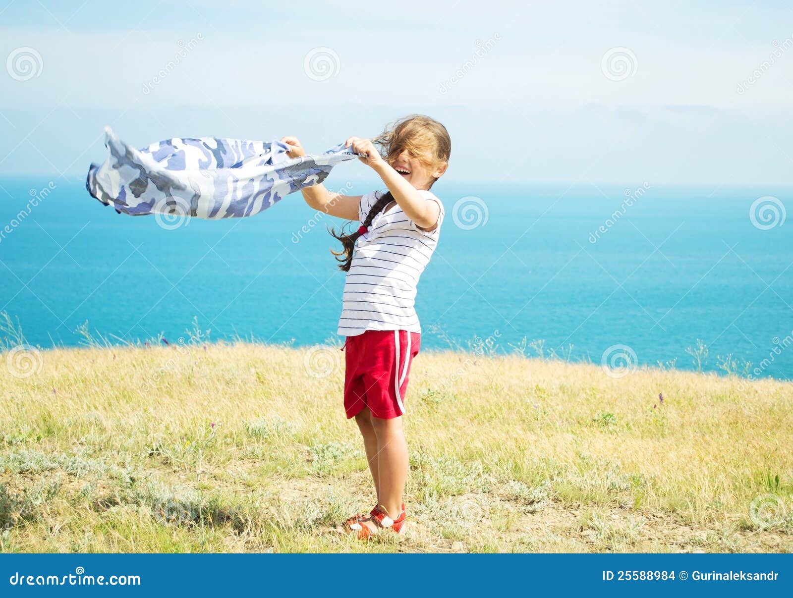 Girl in red shorts stock photo. Image of person, flowing - 25588984