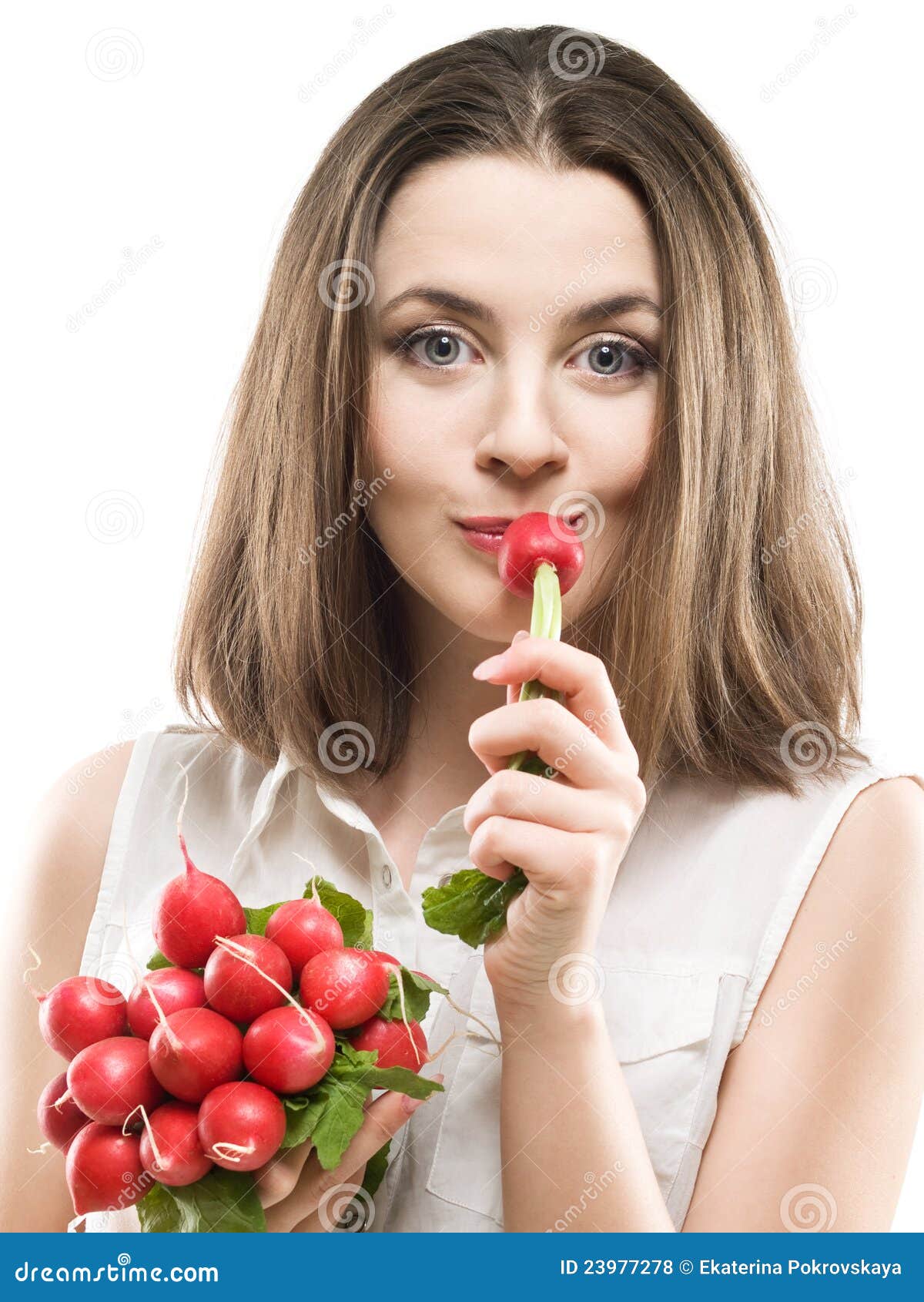 Girl with redish stock photo. Image of fresh, organic - 23977278
