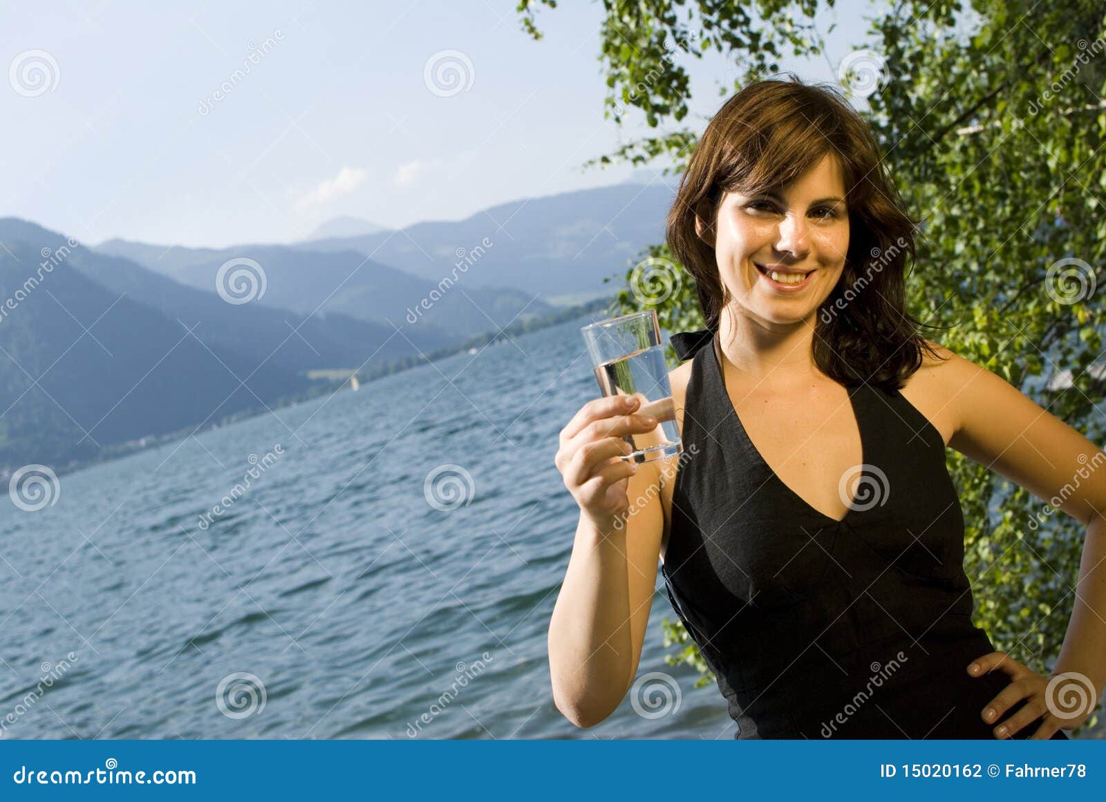 Girl refreshing stock photo. Image of pretty, outside - 15020162