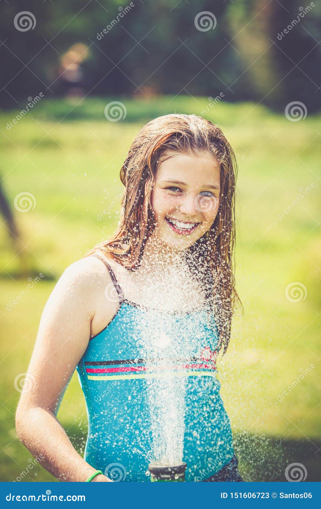 Refreshing stock image. Image of girl, outside, colorful - 151606723