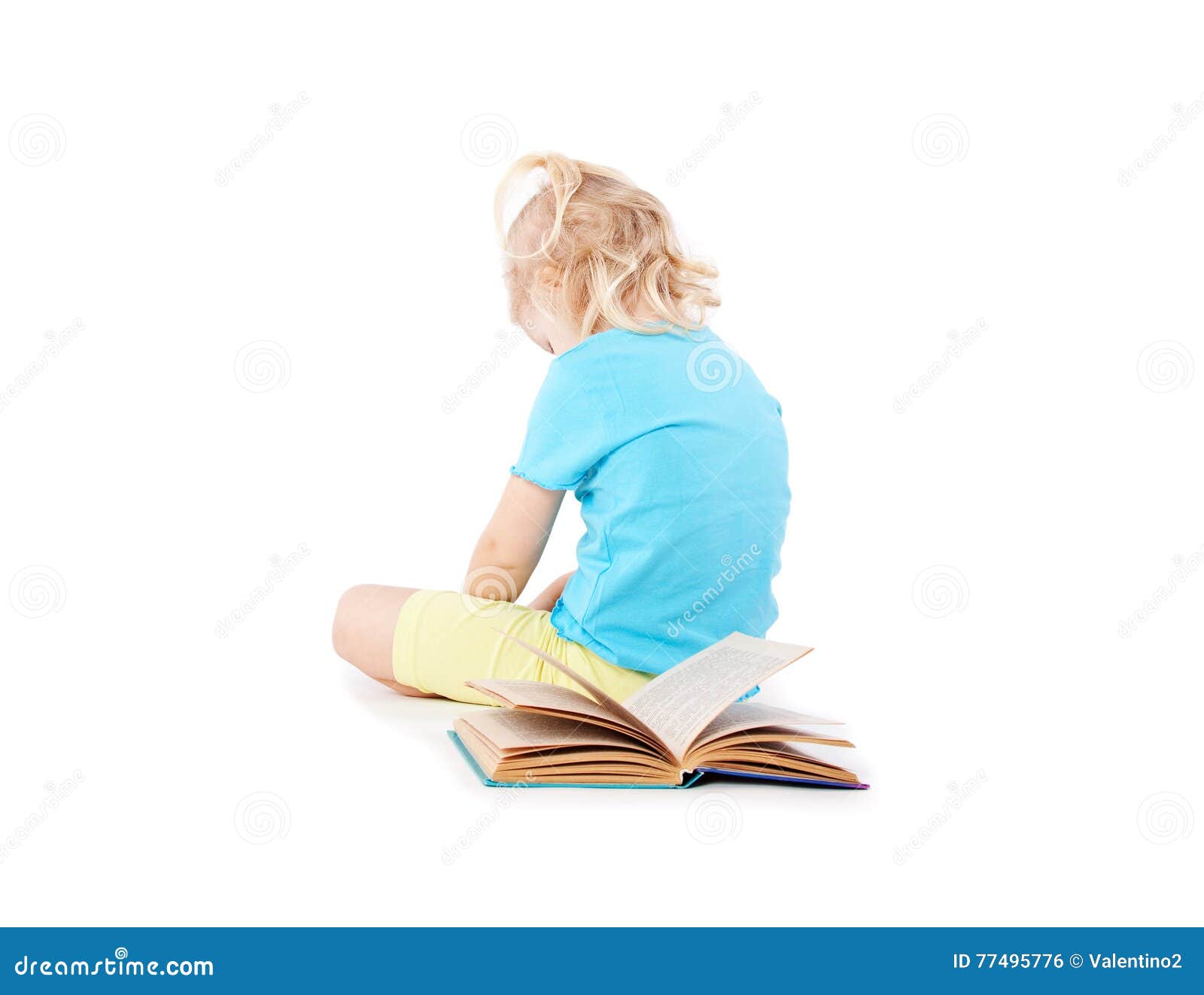 Girl refuse to read stock photo. Image of little, childhood - 77495776