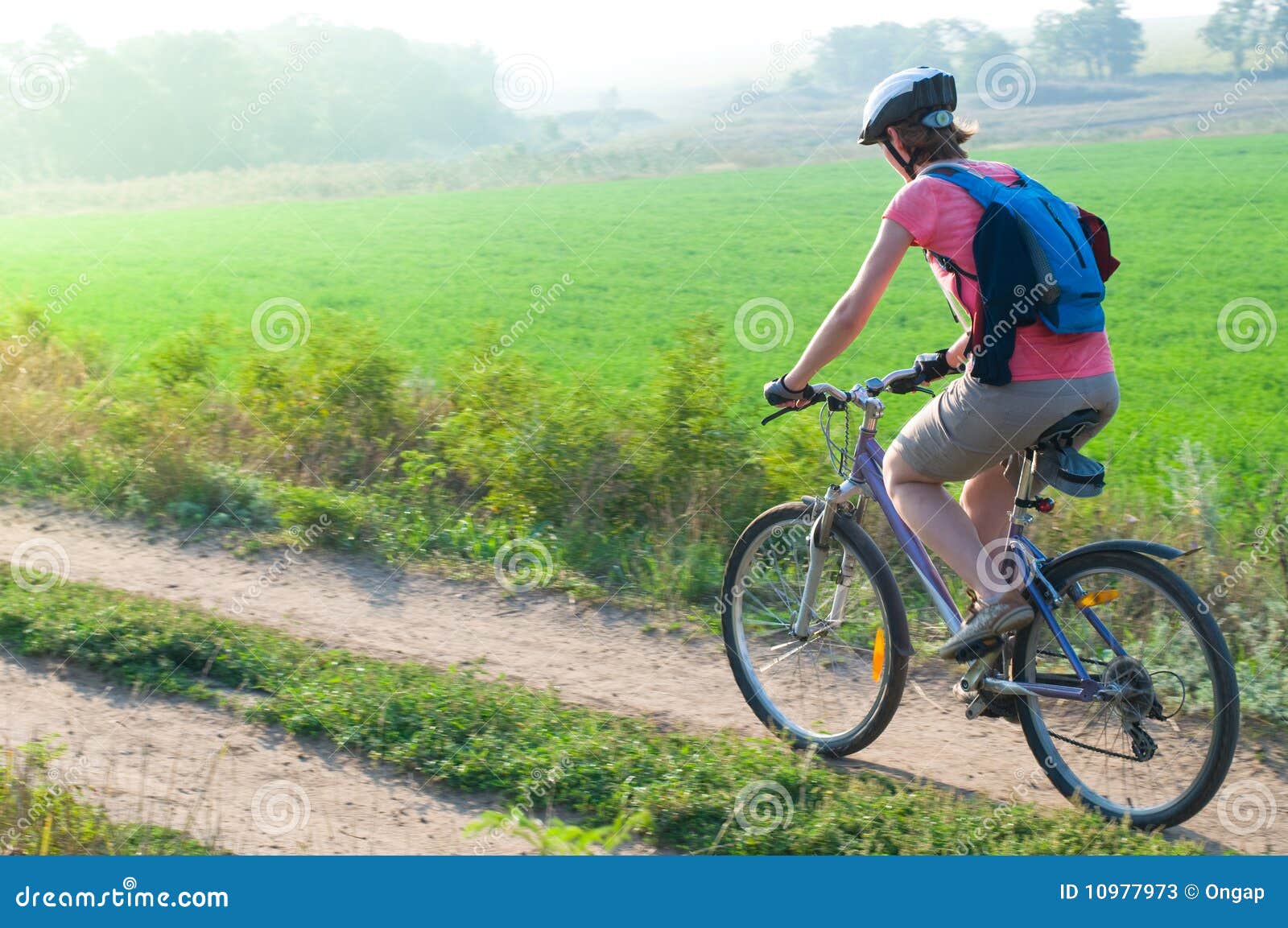 Girl relax biking stock image. Image of grass, bike, activity - 10977973