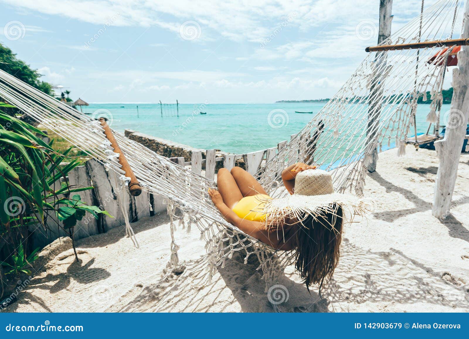 Girl Relaxing in Hammock in Tropical Beach Cafe Stock Image - Image of ... Girl Relaxing in Hammock in Tropical Beach Cafe Stock Image - Image of ...