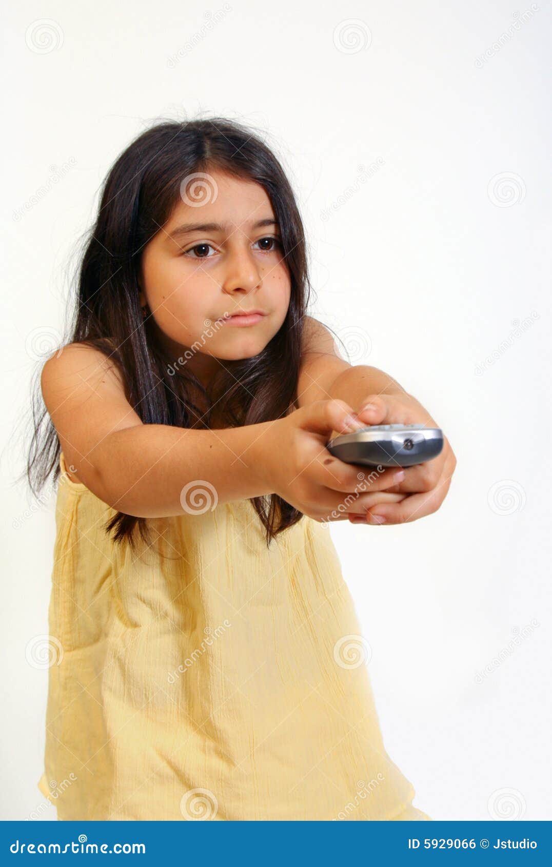 Girl with remote stock photo. Image of addiction, watching - 5929066