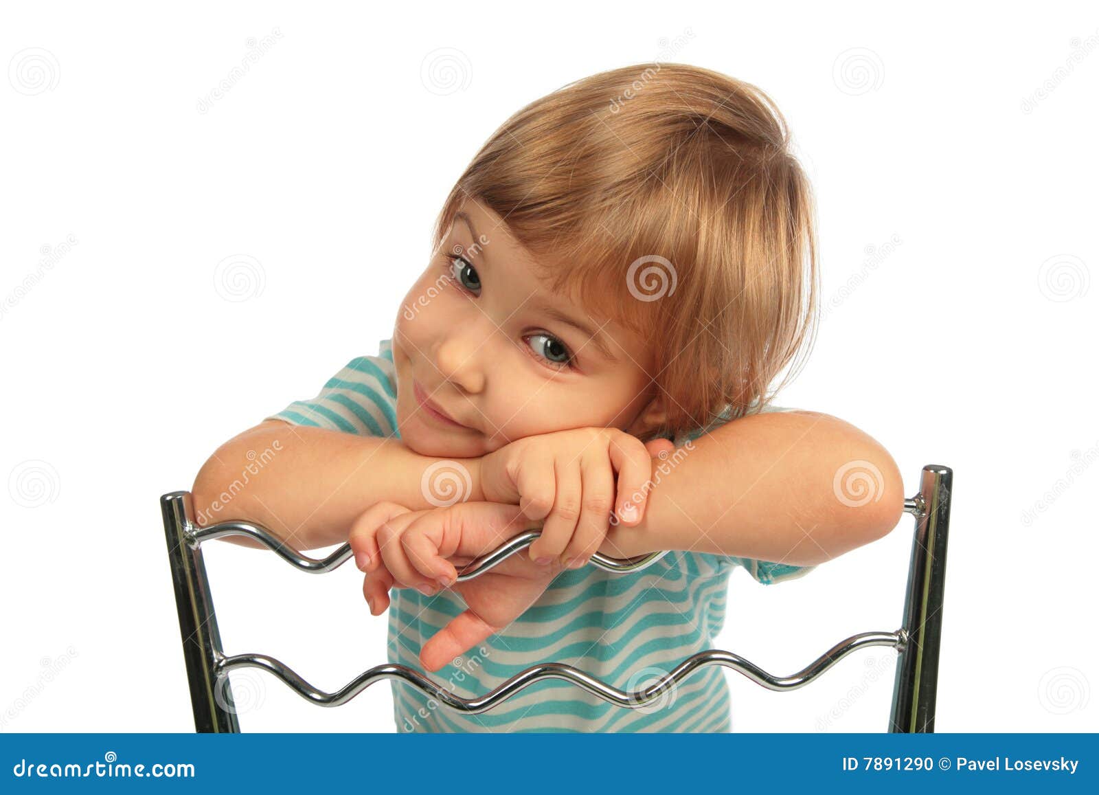Girl Repose Head on Chair Back Stock Photo - Image of human, girls: 7891290