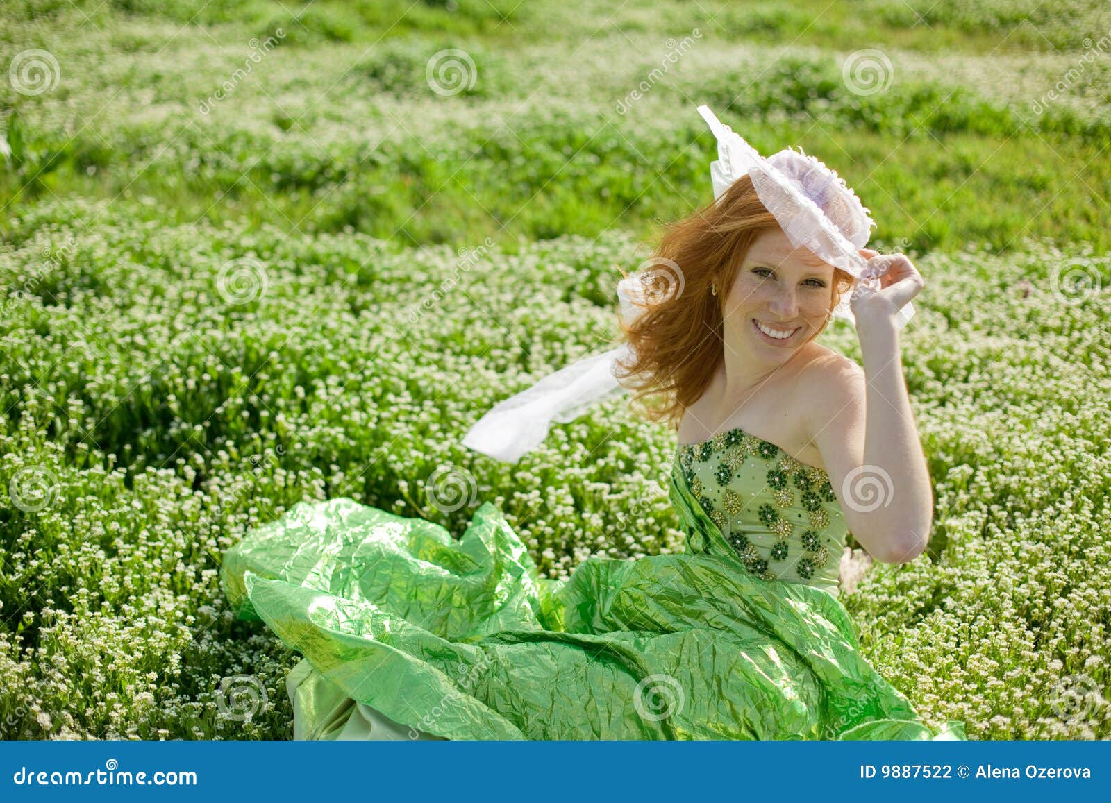 Girl resting in grass stock photo. Image of relaxation - 9887522