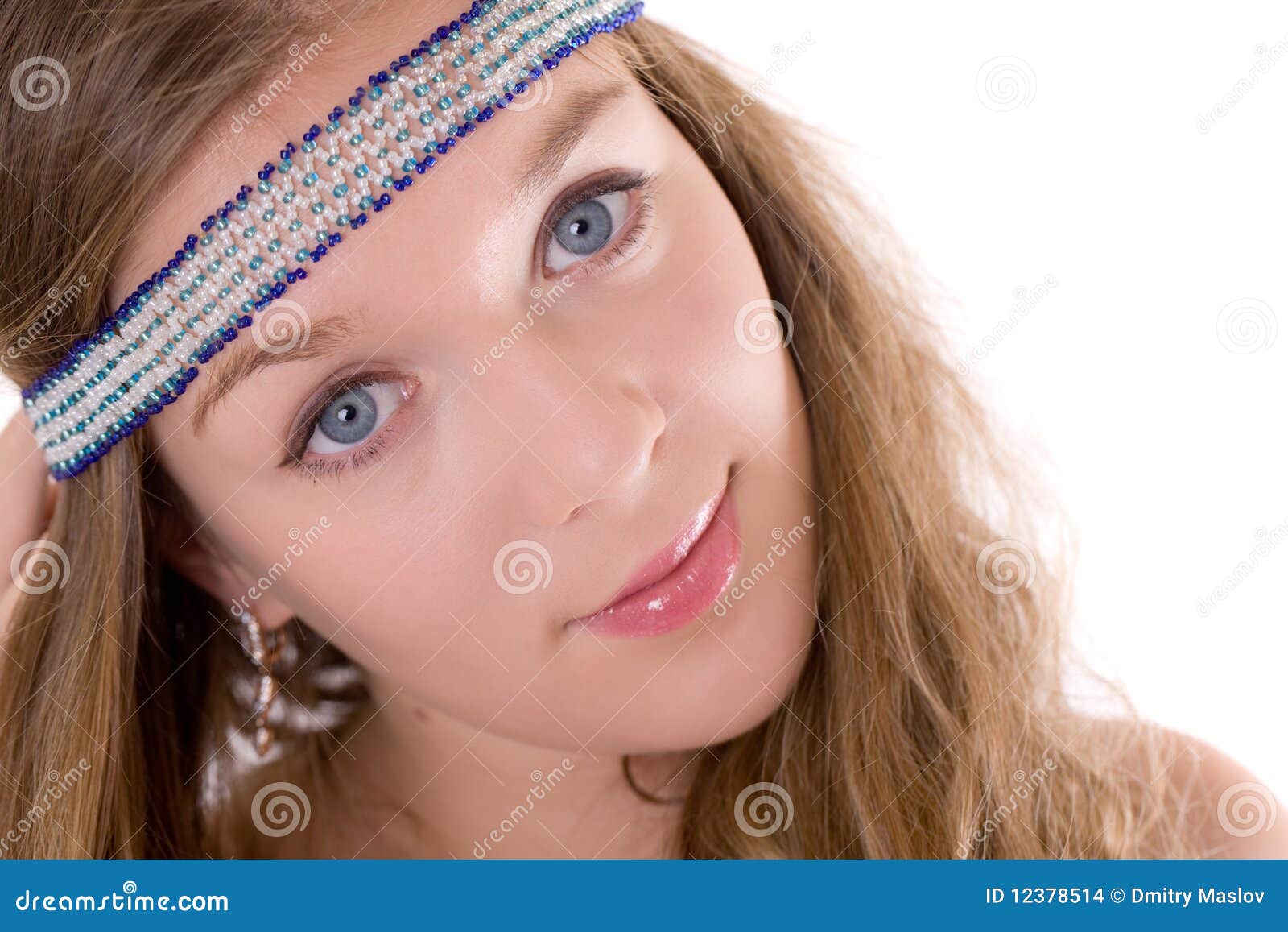 Girl with a ribbon stock photo. Image of adult, decoration - 12378514
