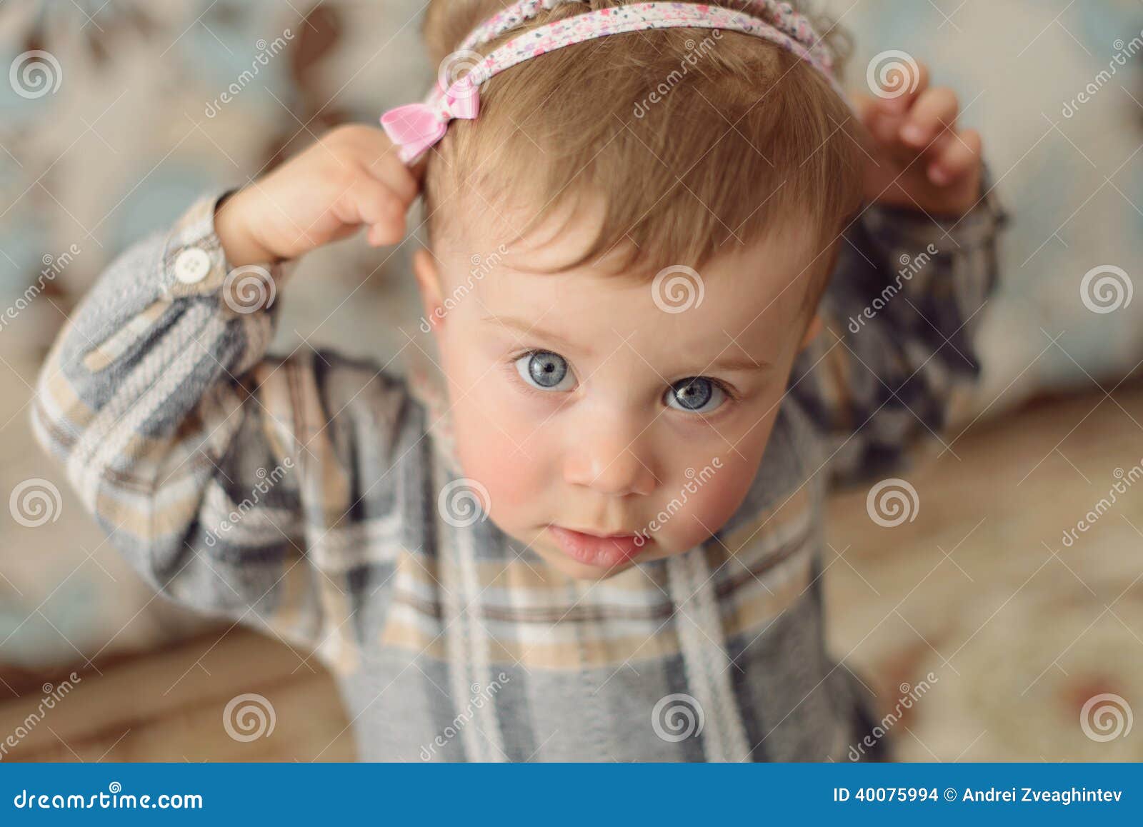 Girl and Ribbon with Bow stock photo. Image of child - 40075994