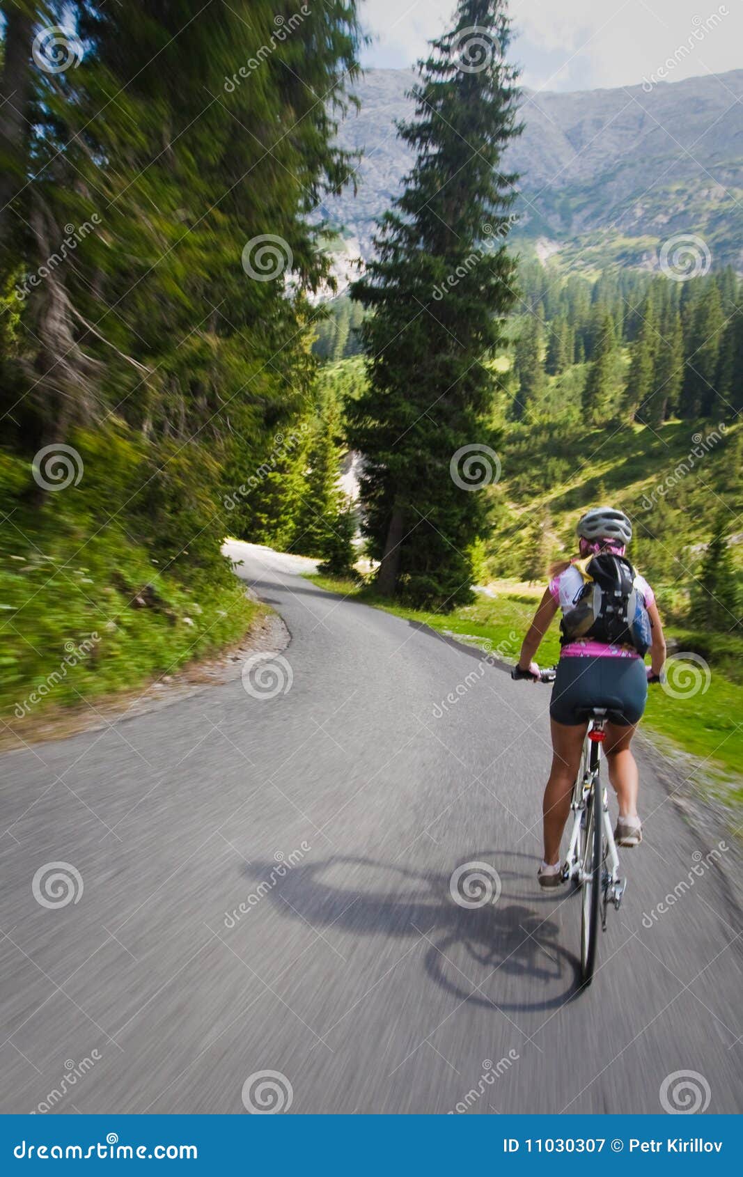Girl Riding Fast on Bicycle. Motion Blur Stock Image - Image of extreme ...
