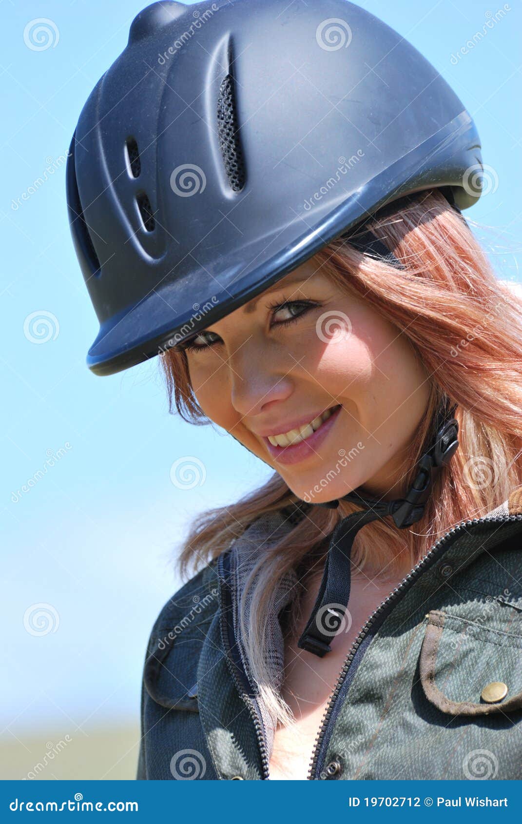 Girl in riding helmet stock photo. Image of riding, girl - 19702712