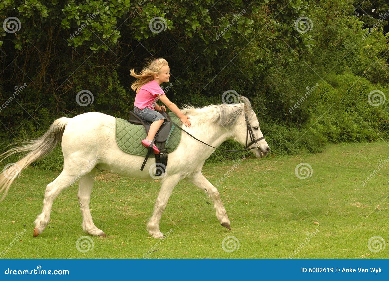 Girl Riding Her Pony Royalty Free Stock Images - Image: 6082619