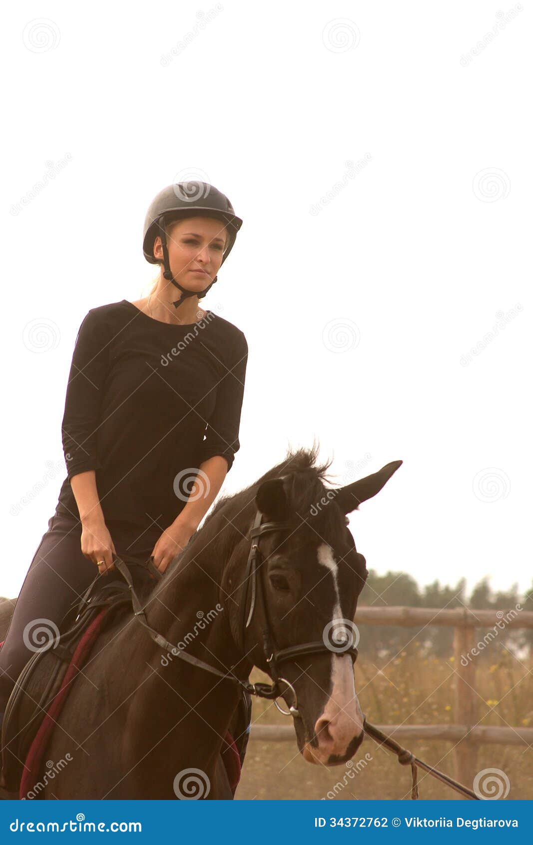 Girl riding trains stock photo. Image of lesson, competition - 34372762