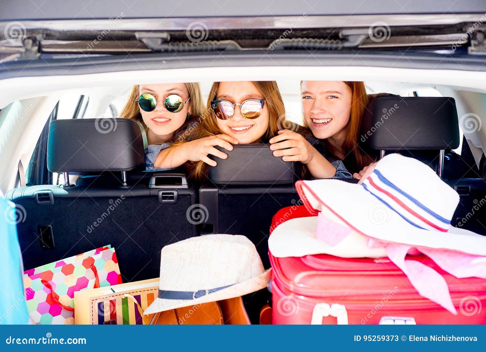 Girl road trip stock image. Image of drive, teen, speed - 95259373
