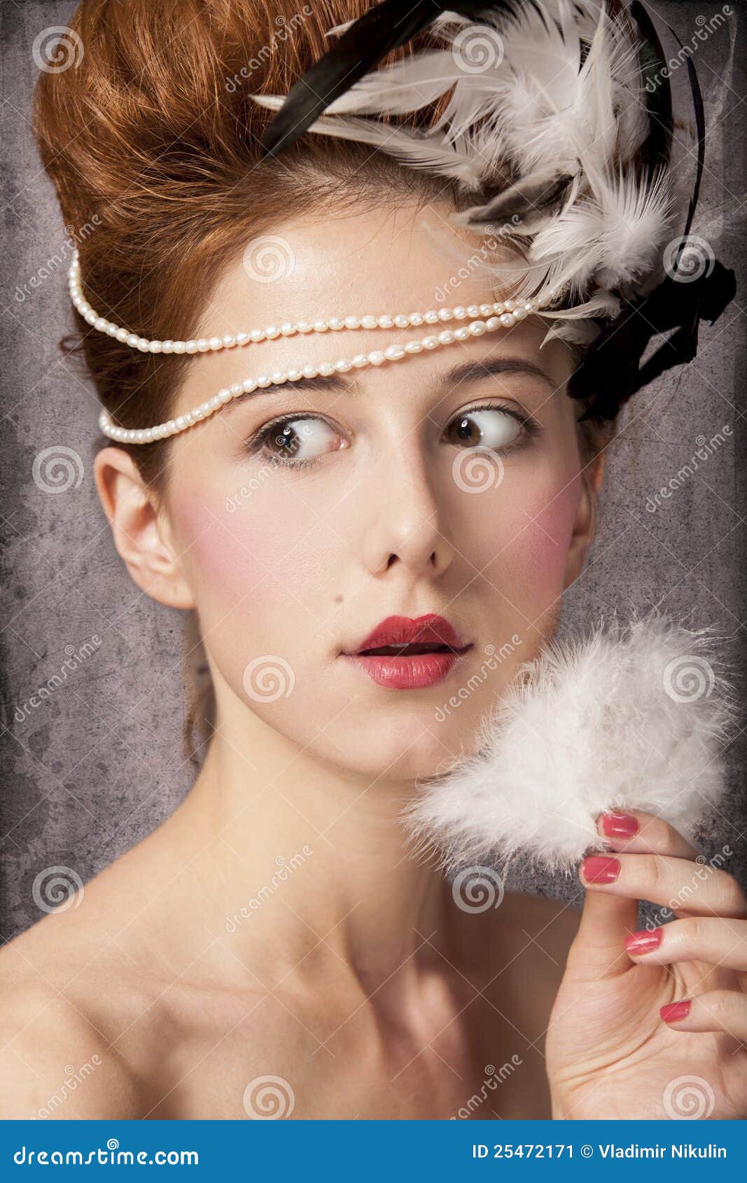 Girl with Rococo Hair Style Stock Image - Image of girl, clothes: 25472171