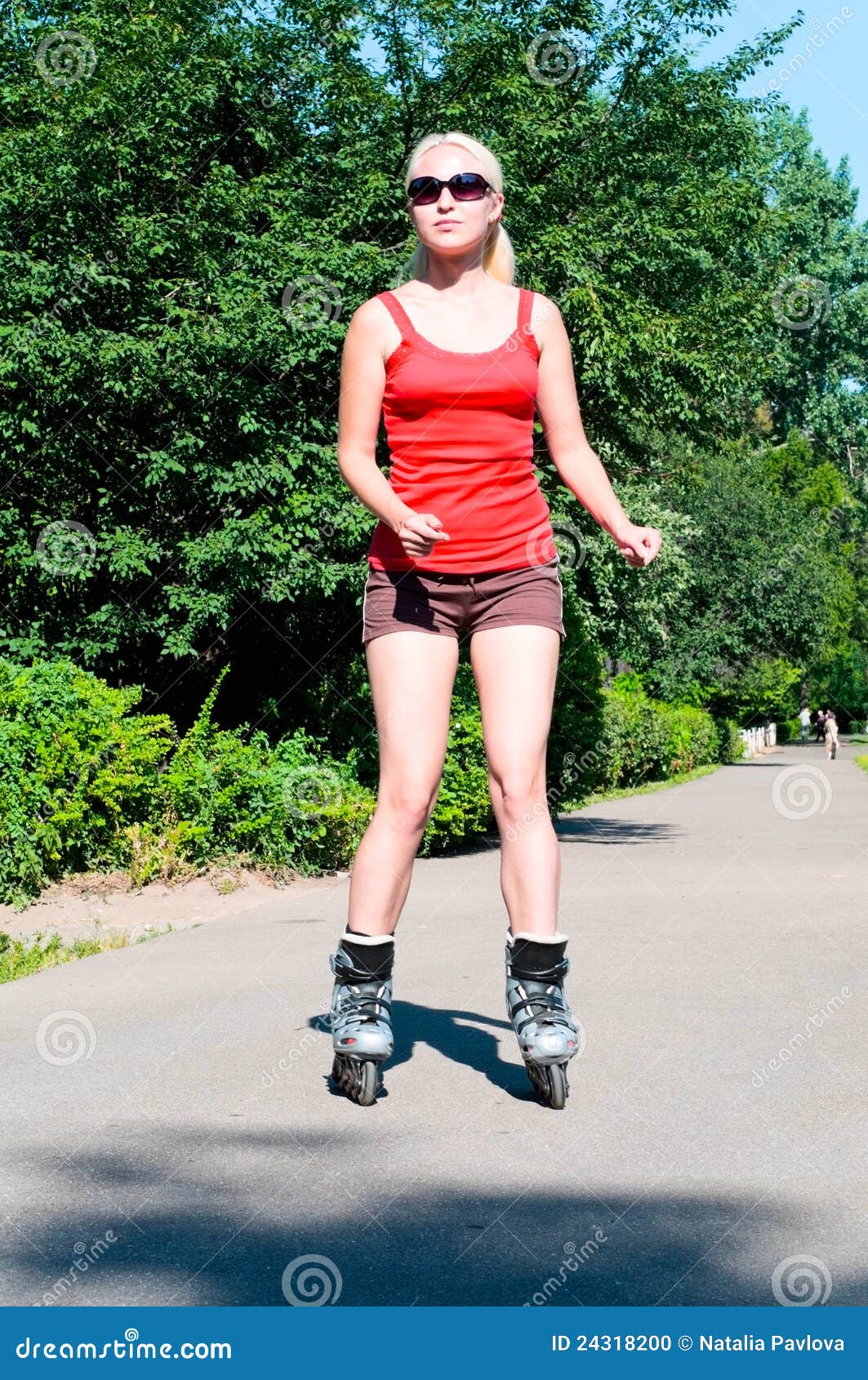 Girl rolling stock photo. Image of caucasian, attractive - 24318200