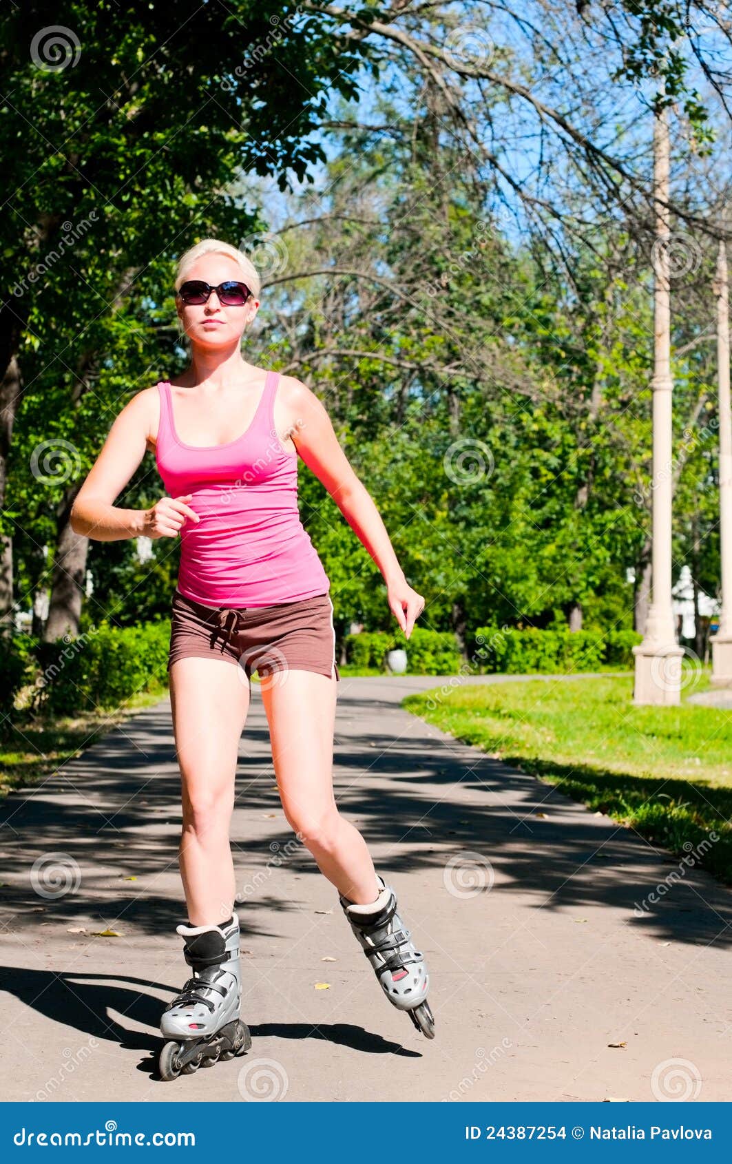 Girl rolling stock photo. Image of woods, caucasian, attractive - 24387254