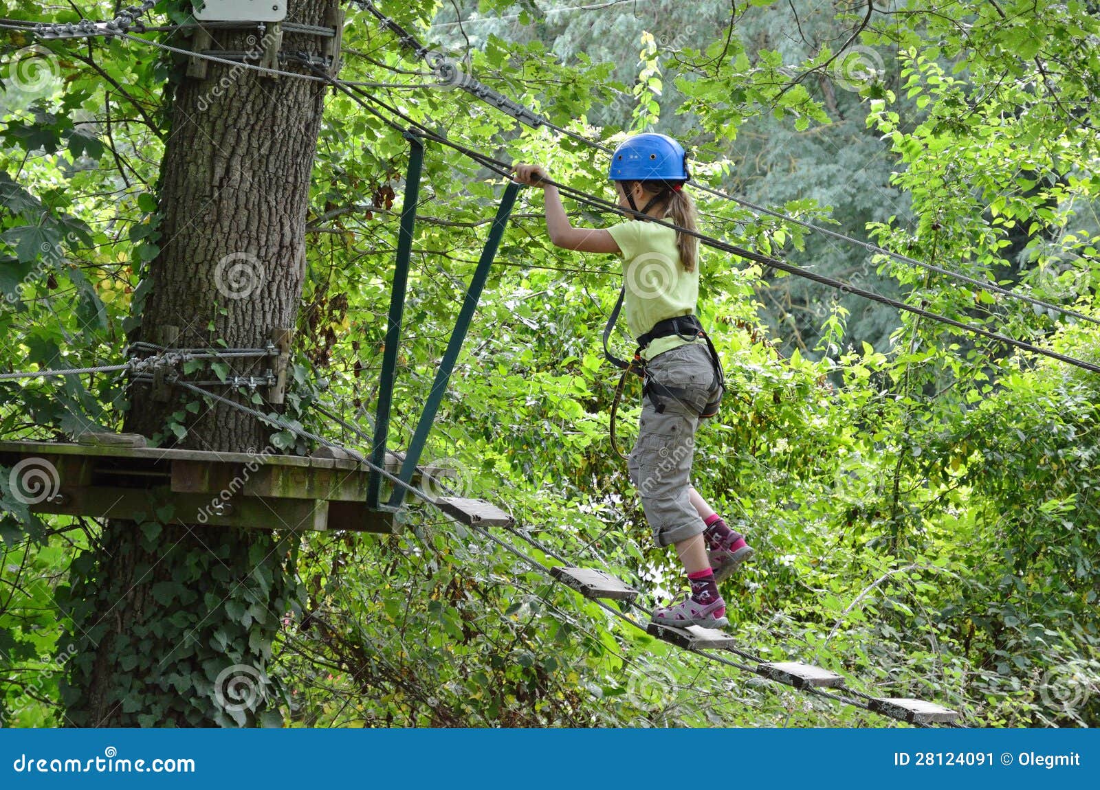 Girl in the rope parkour stock image. Image of excitement - 28124091