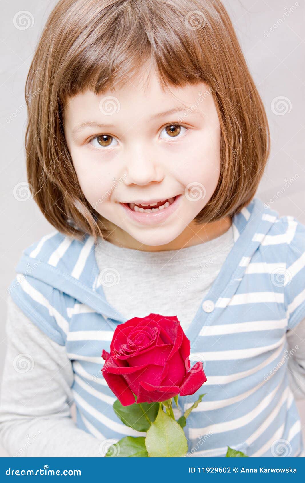 Girl with a rose stock photo. Image of blossom, enjoy - 11929602