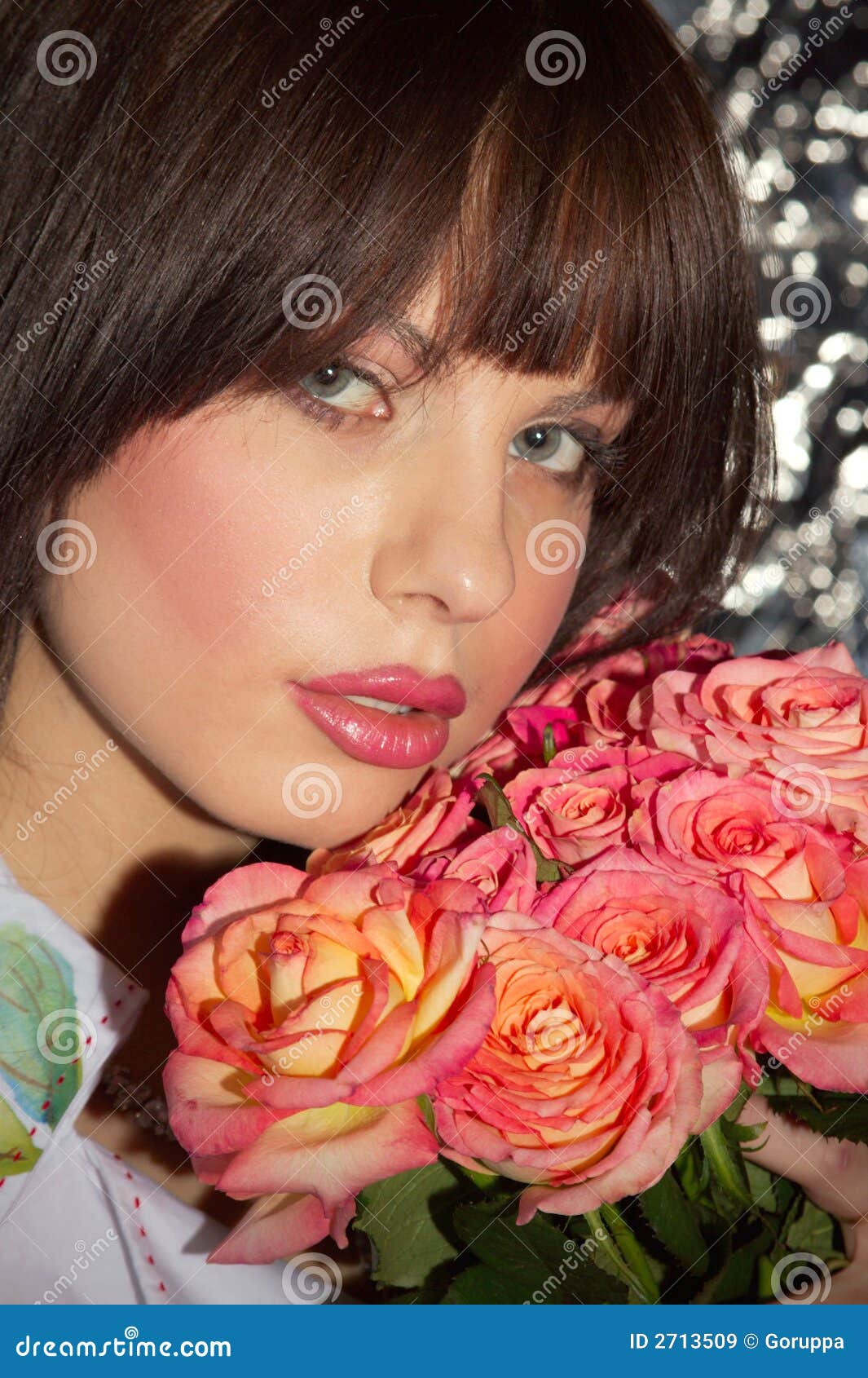 The Girl And Roses Picture. Image: 2713509
