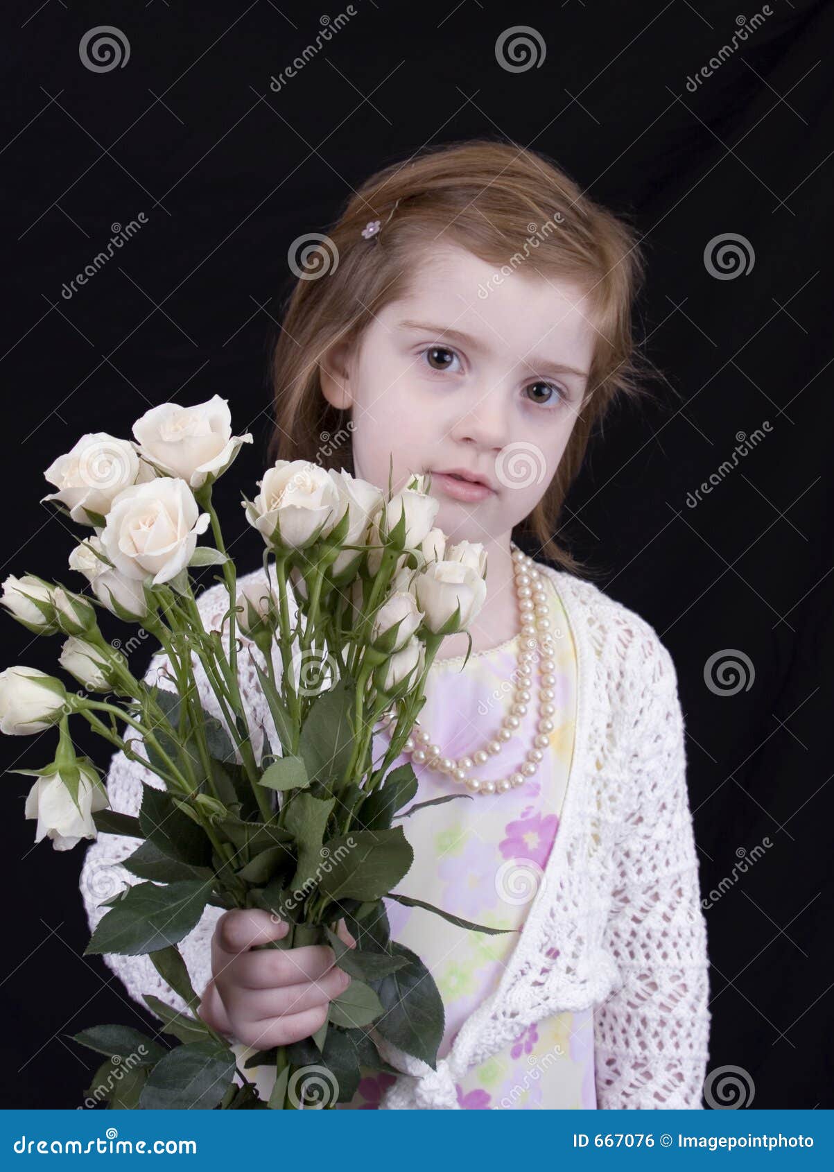 Girl with Roses stock photo. Image of girl, formal, pretty - 667076