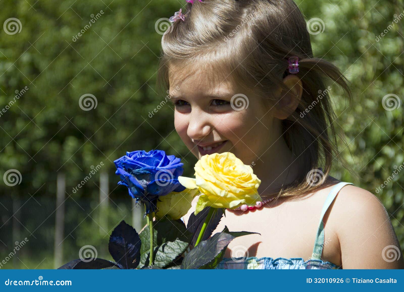 Girl with roses stock photo. Image of outdoors, green - 32010926