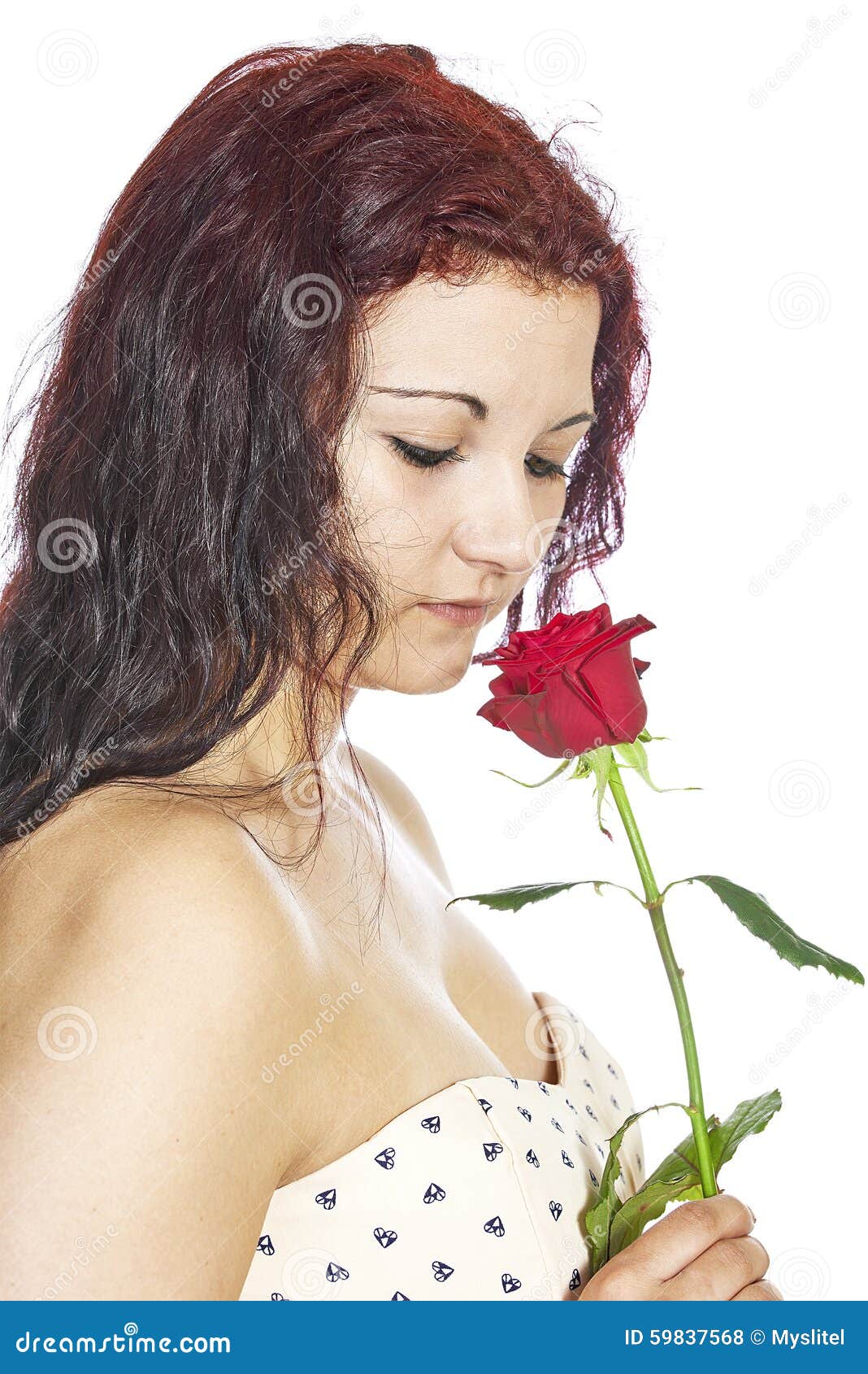 Girl with roses stock photo. Image of model, girl, petal - 59837568
