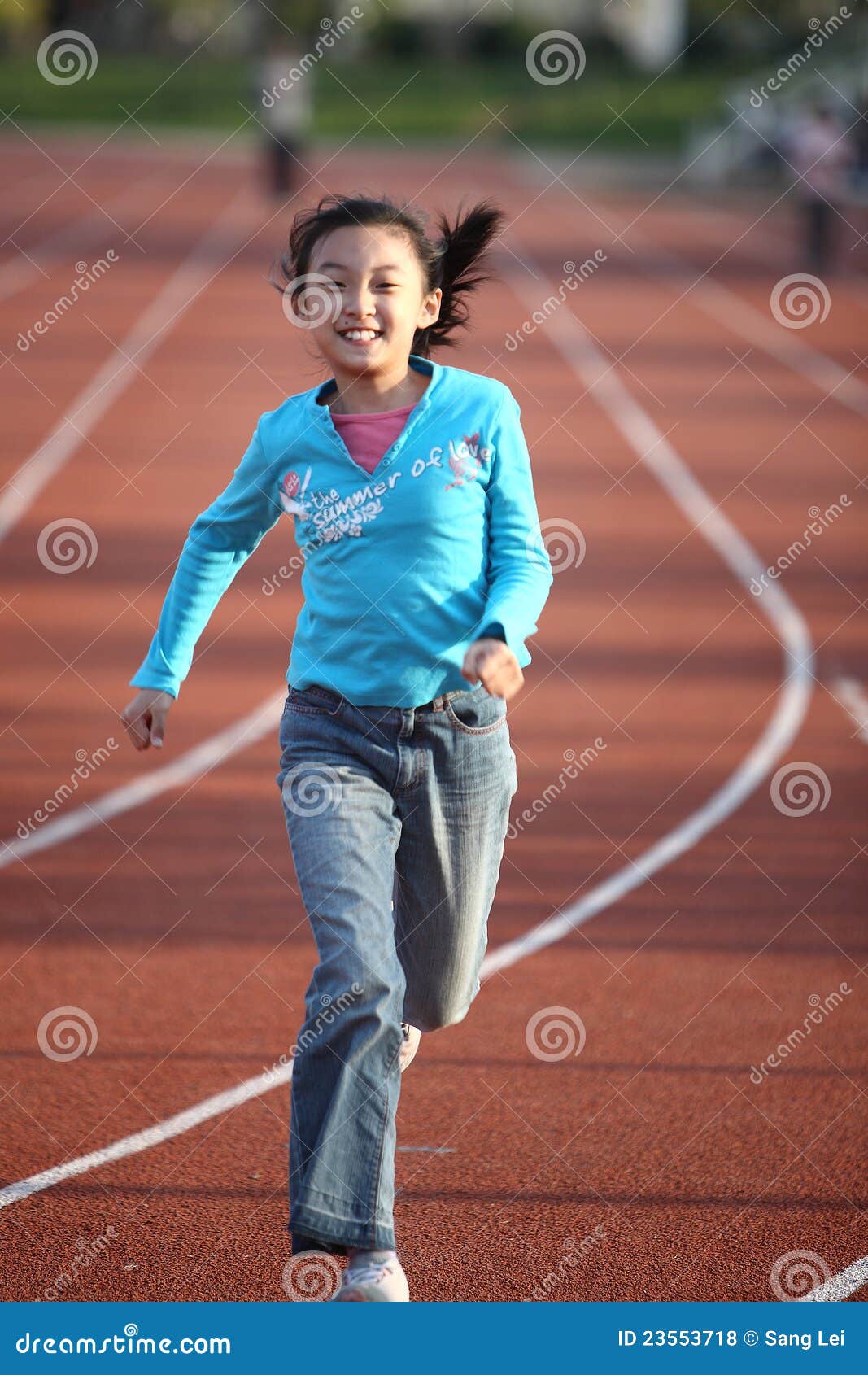 Girl running stock photo. Image of china, sport, chinese - 23553718