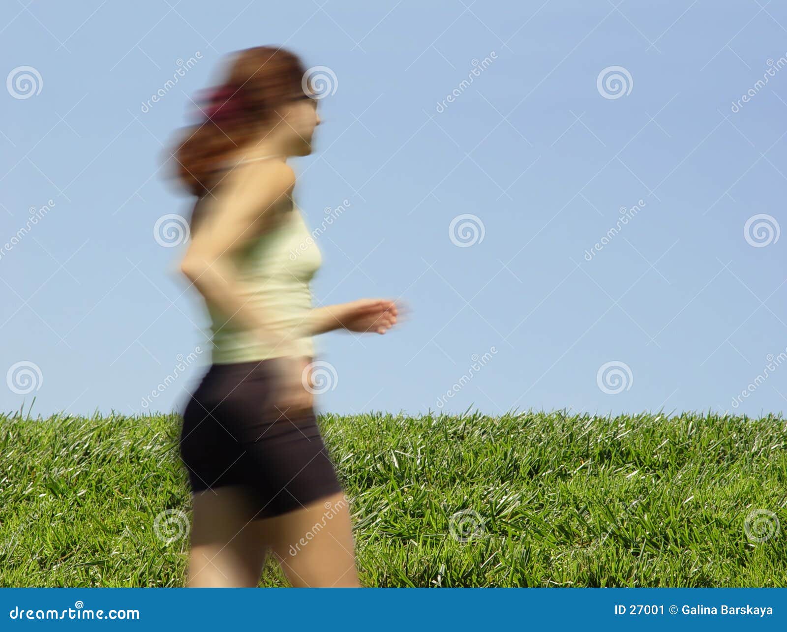 Girl running stock image. Image of blue, girls, good, casual - 27001