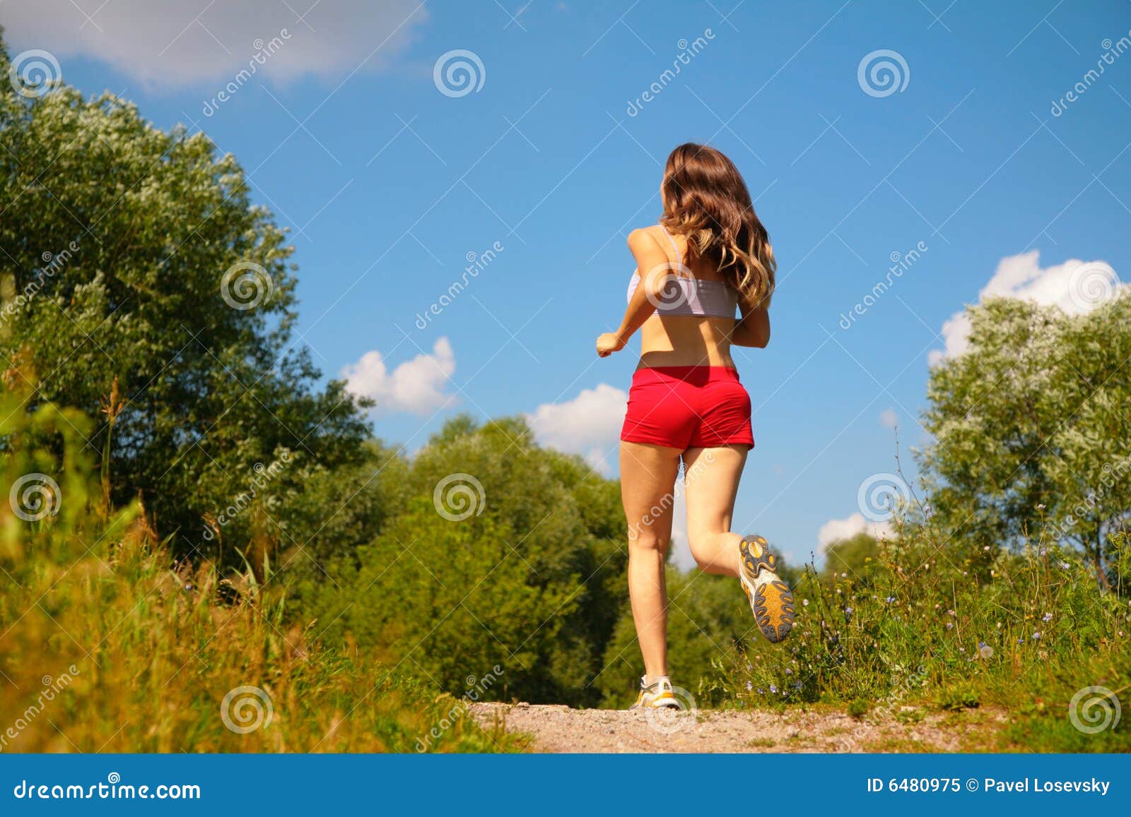 Girl Running Forest Picture. Image: 6480975