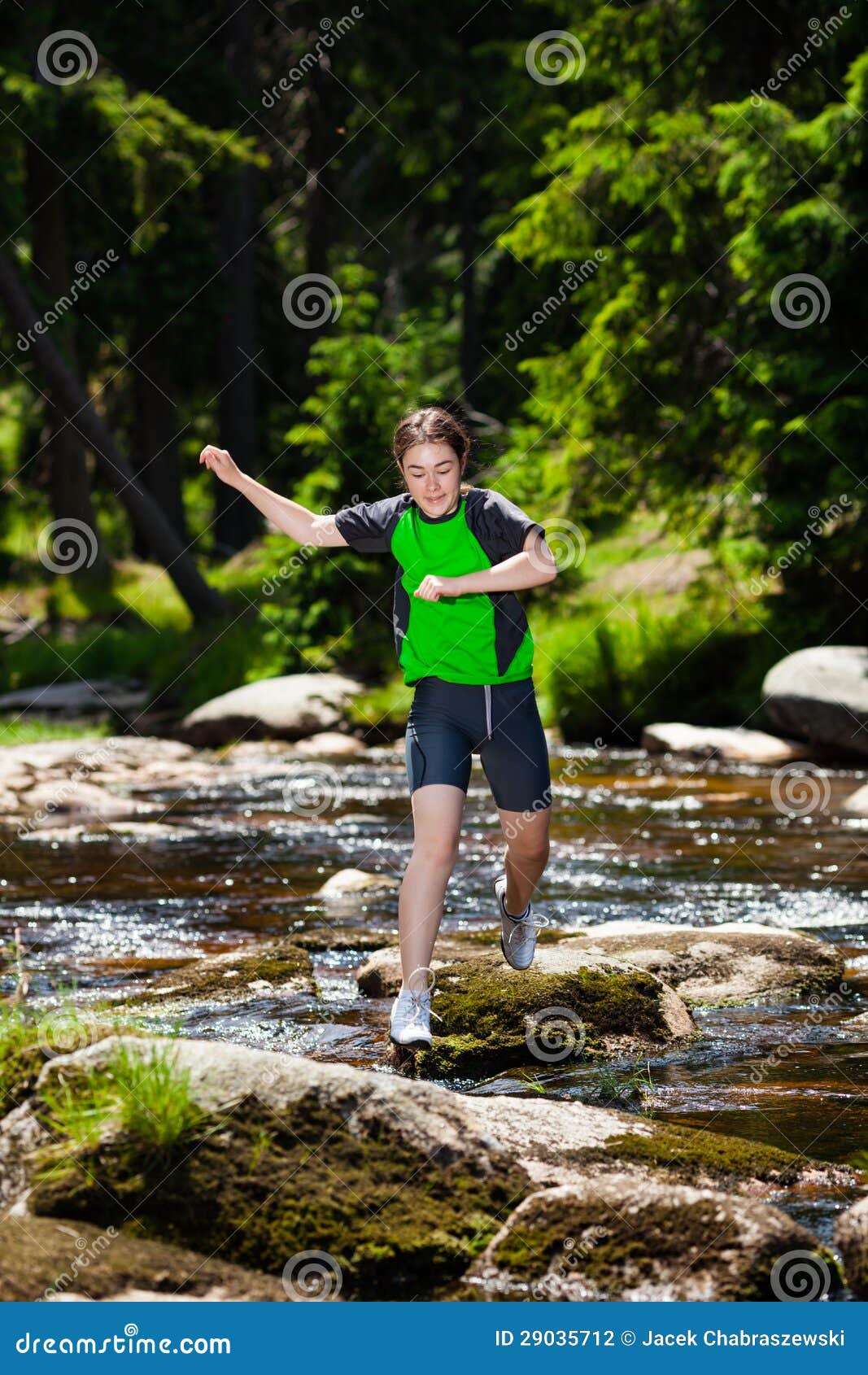 Girl running outdoor stock photo. Image of health, leap - 29035712