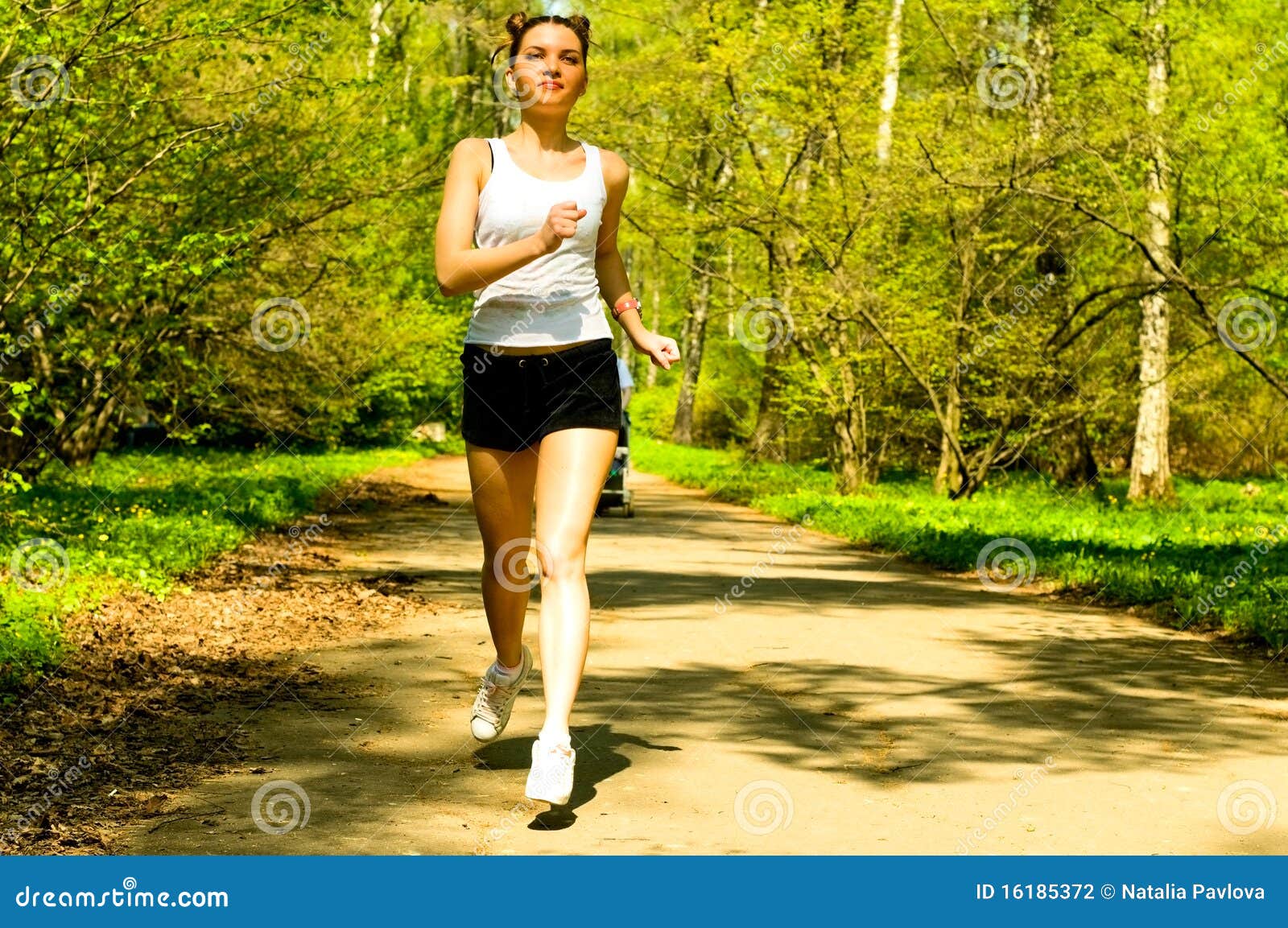 Girl running in park stock photo. Image of recreation - 16185372