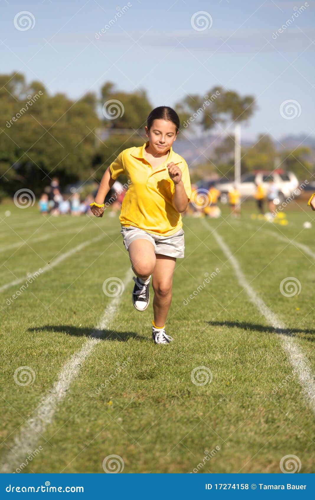 Girl running in race stock photo. Image of sport, brunette - 17274158