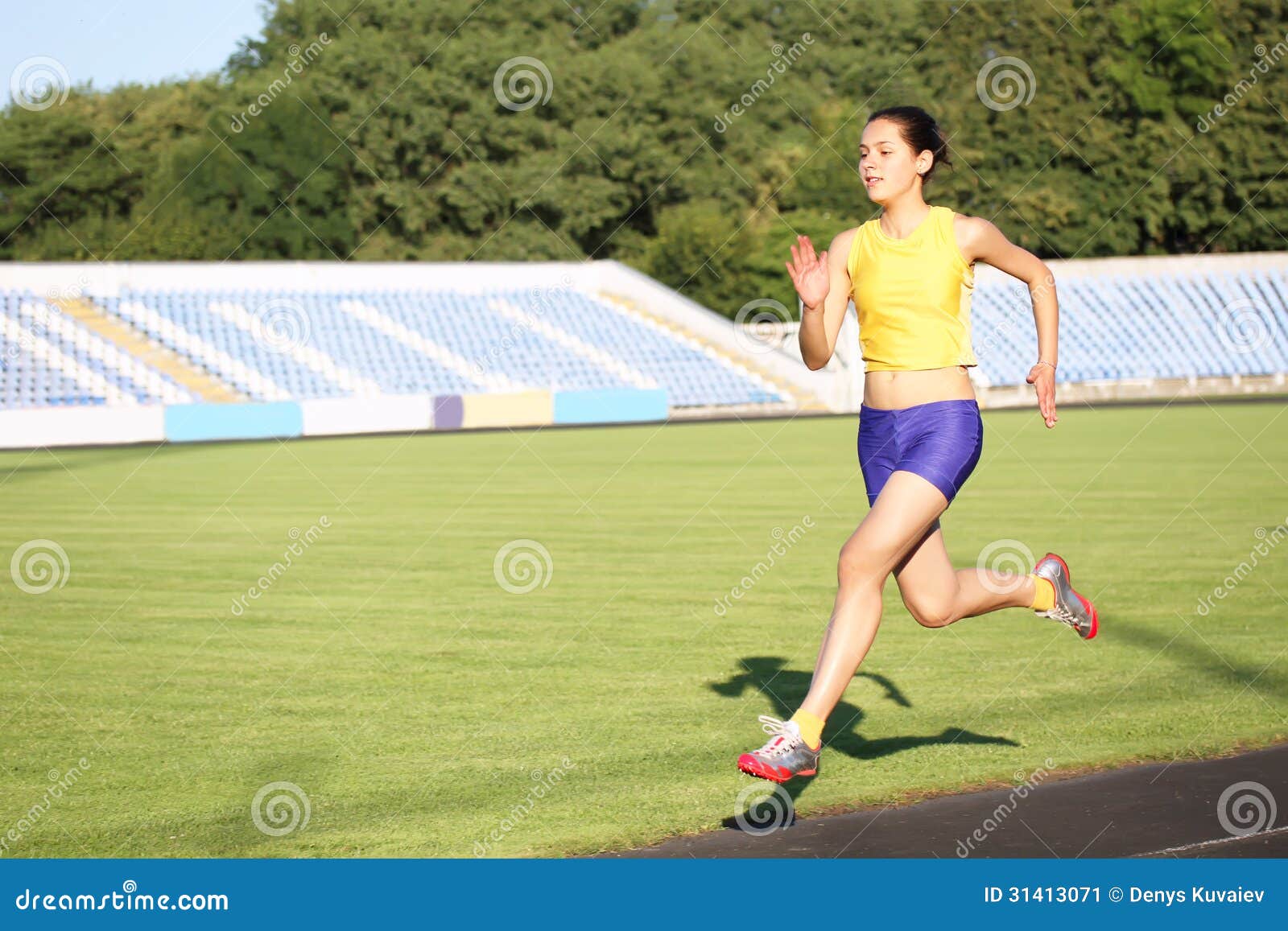 Girl running stock image. Image of games, athlete, race - 31413071