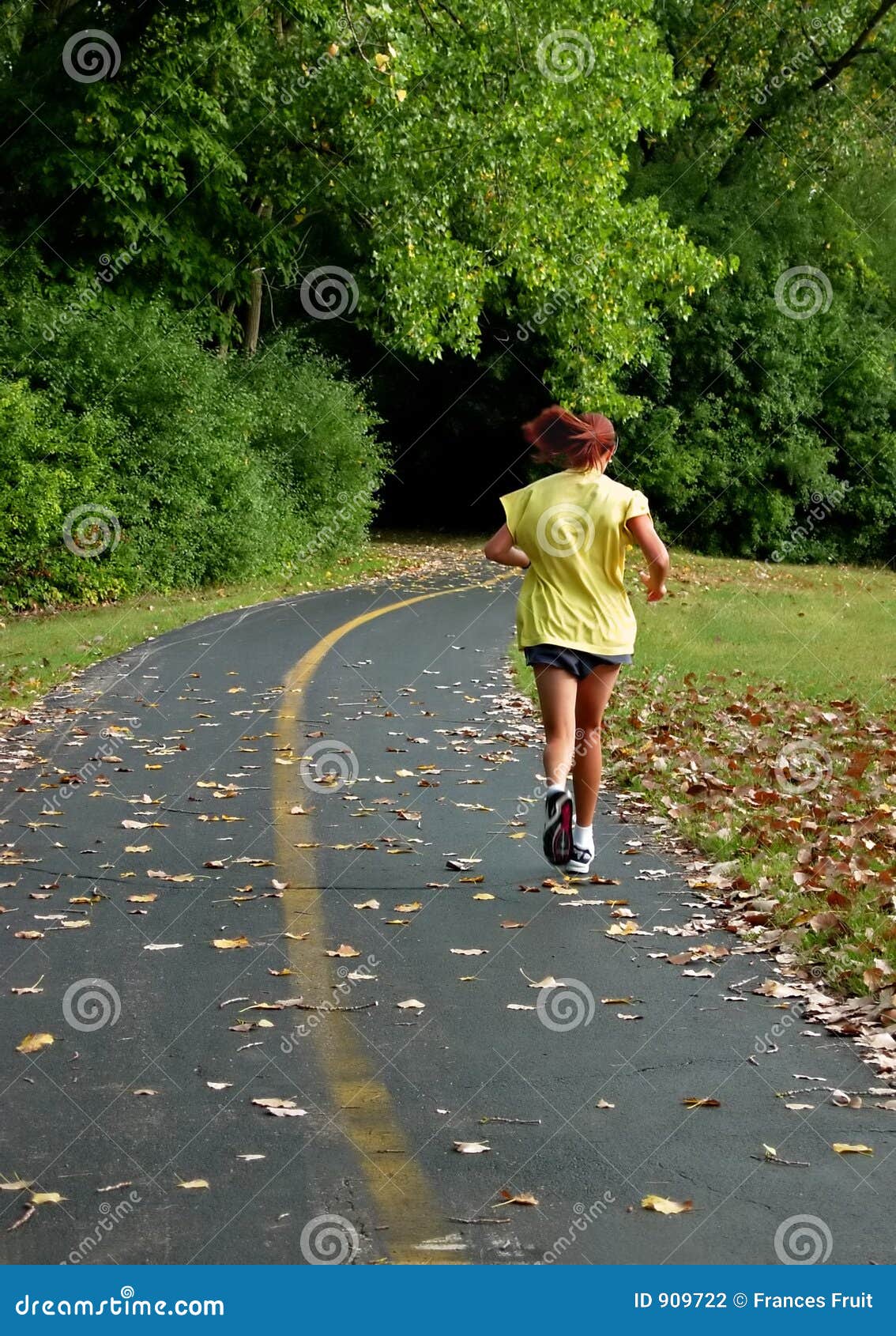 Girl running on trail stock photo. Image of running, girl - 909722