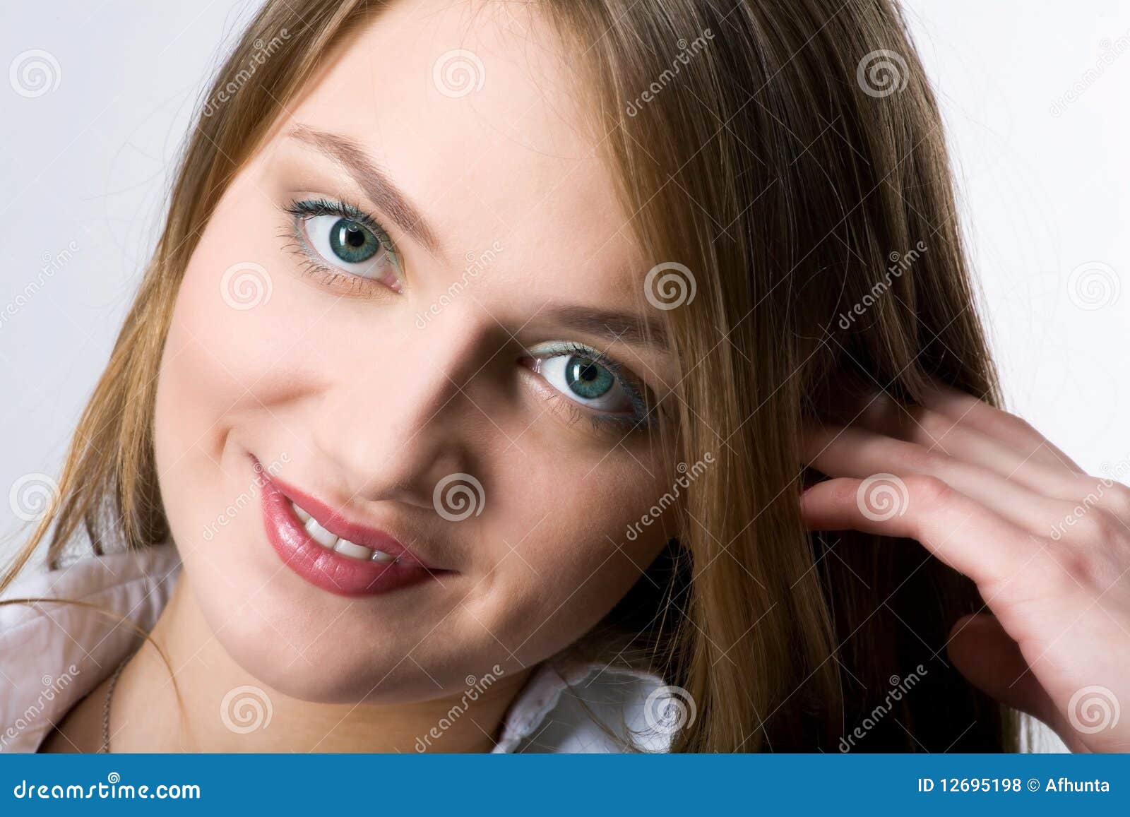The girl s face stock photo. Image of color, femininity - 12695198