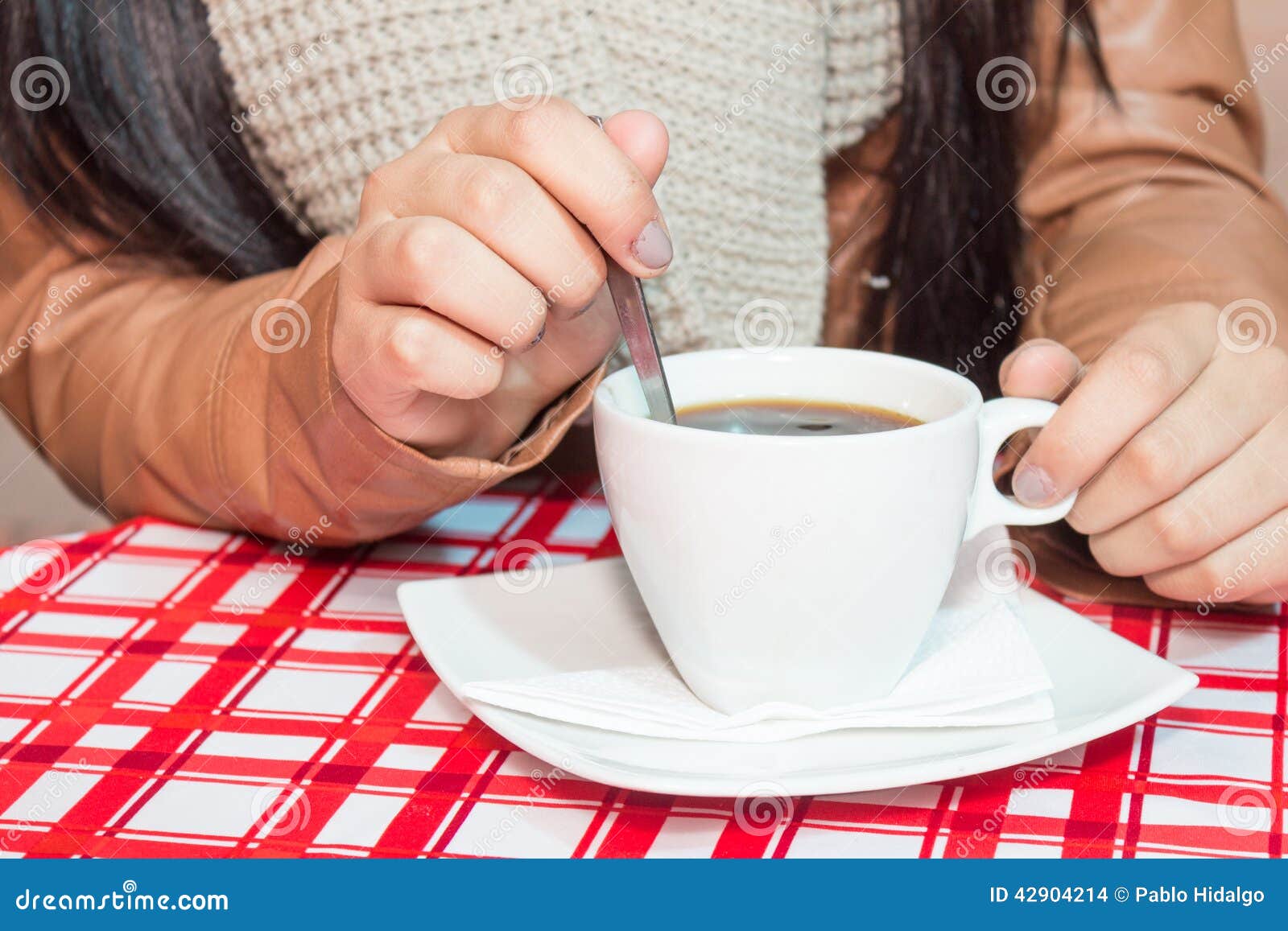 Girl S Hands Holding Cup of Coffee Stock Photo - Image of aroma ...