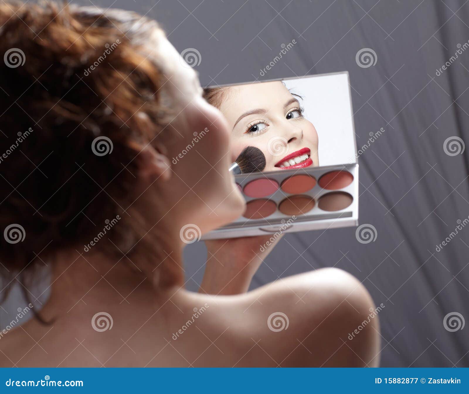 Girl s make-up stock image. Image of fashion, lips, caucasian - 15882877