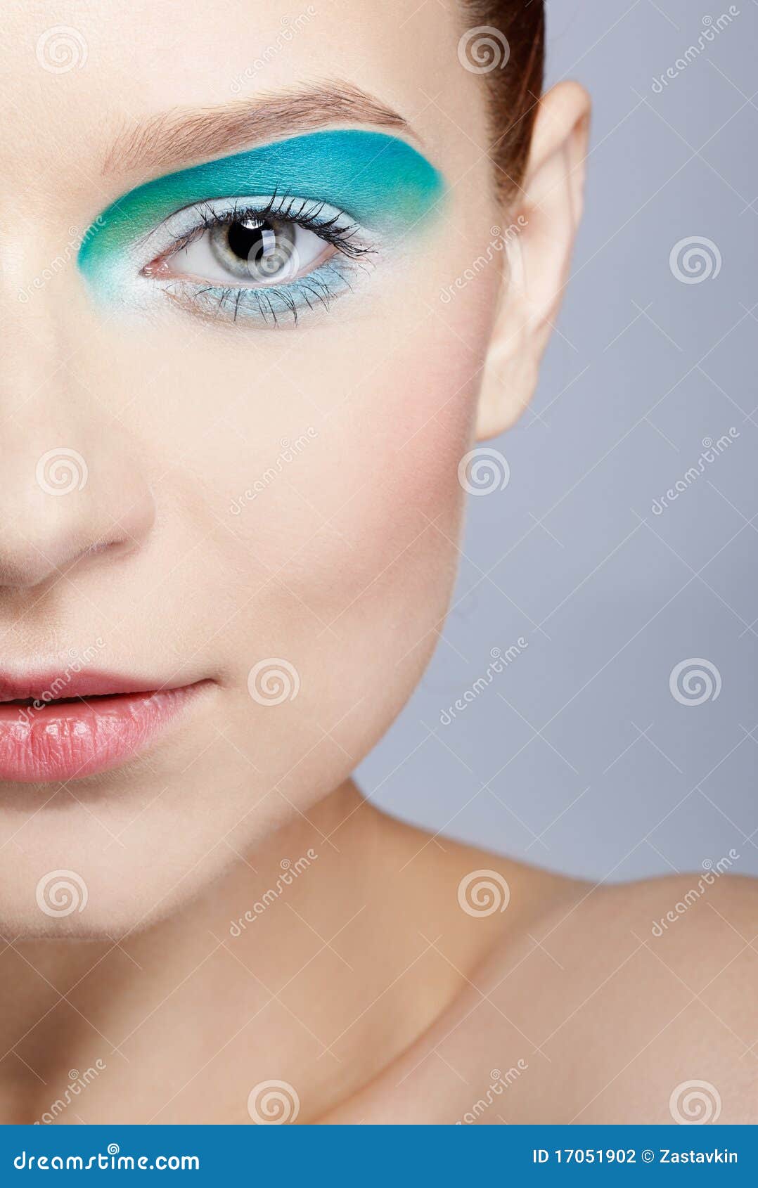 Girl s make-up close-up stock photo. Image of eyebrow - 17051902