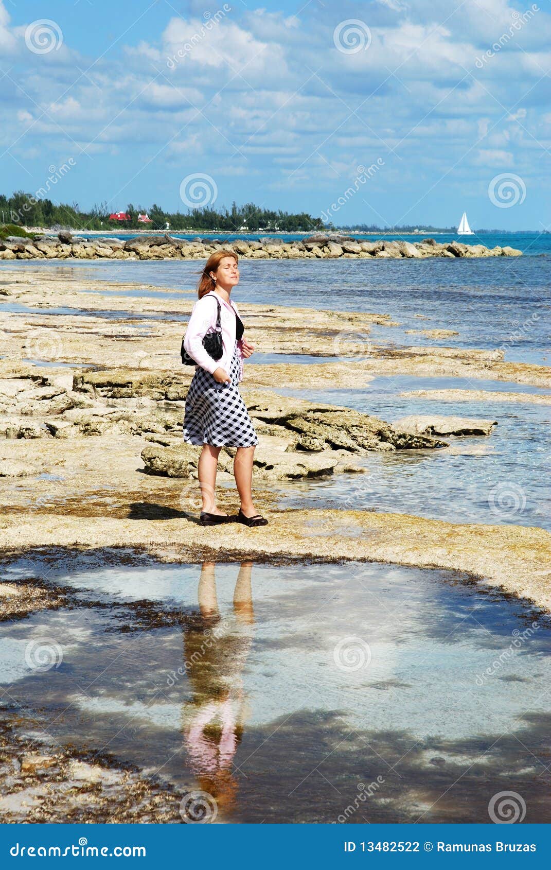 Girl s Reflection stock photo. Image of vacation, water - 13482522