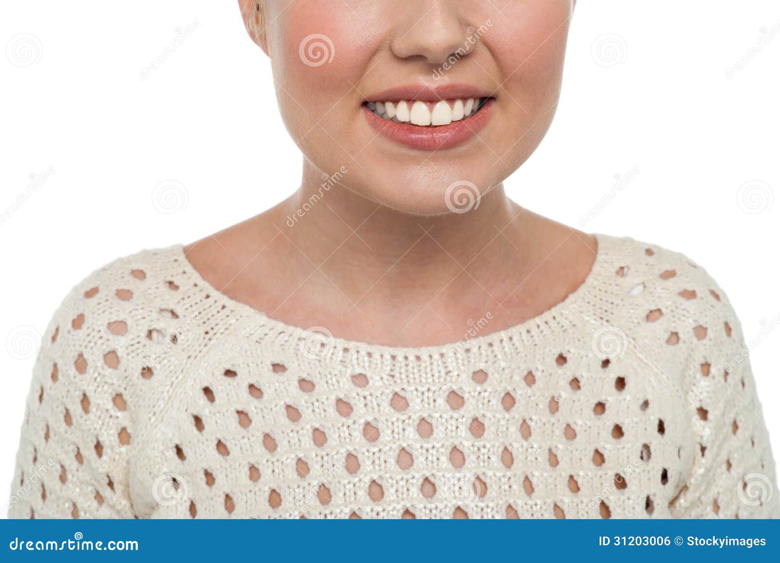 Girl S Smiling Face, Cropped Image Stock Photo - Image of lifestyle ...