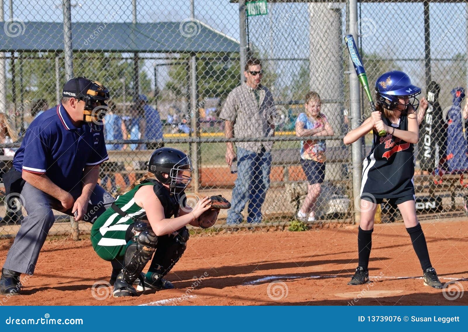 Girl s Softball / at Bat editorial photo. Image of competing - 13739076