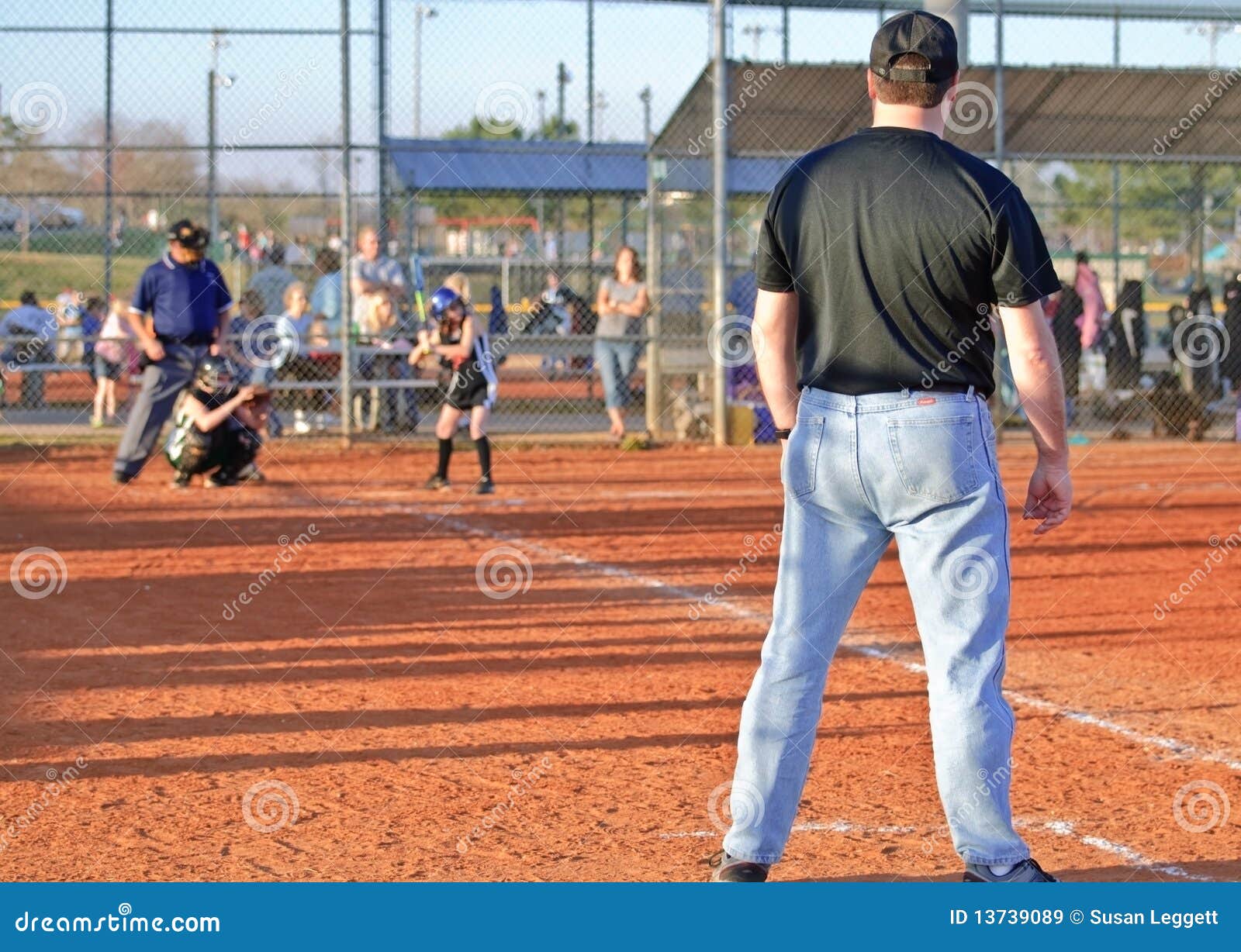 Girl s Softball / at Bat editorial stock image. Image of batter - 13739089