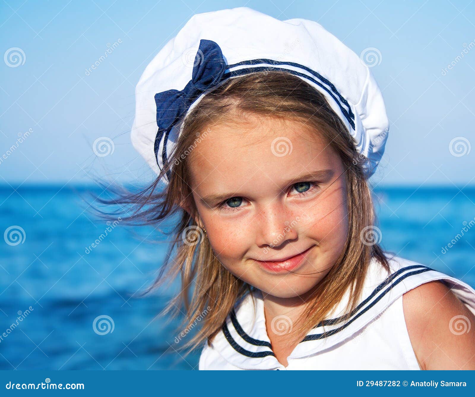 Girl in sailor clothing stock photo. Image of caucasian - 29487282