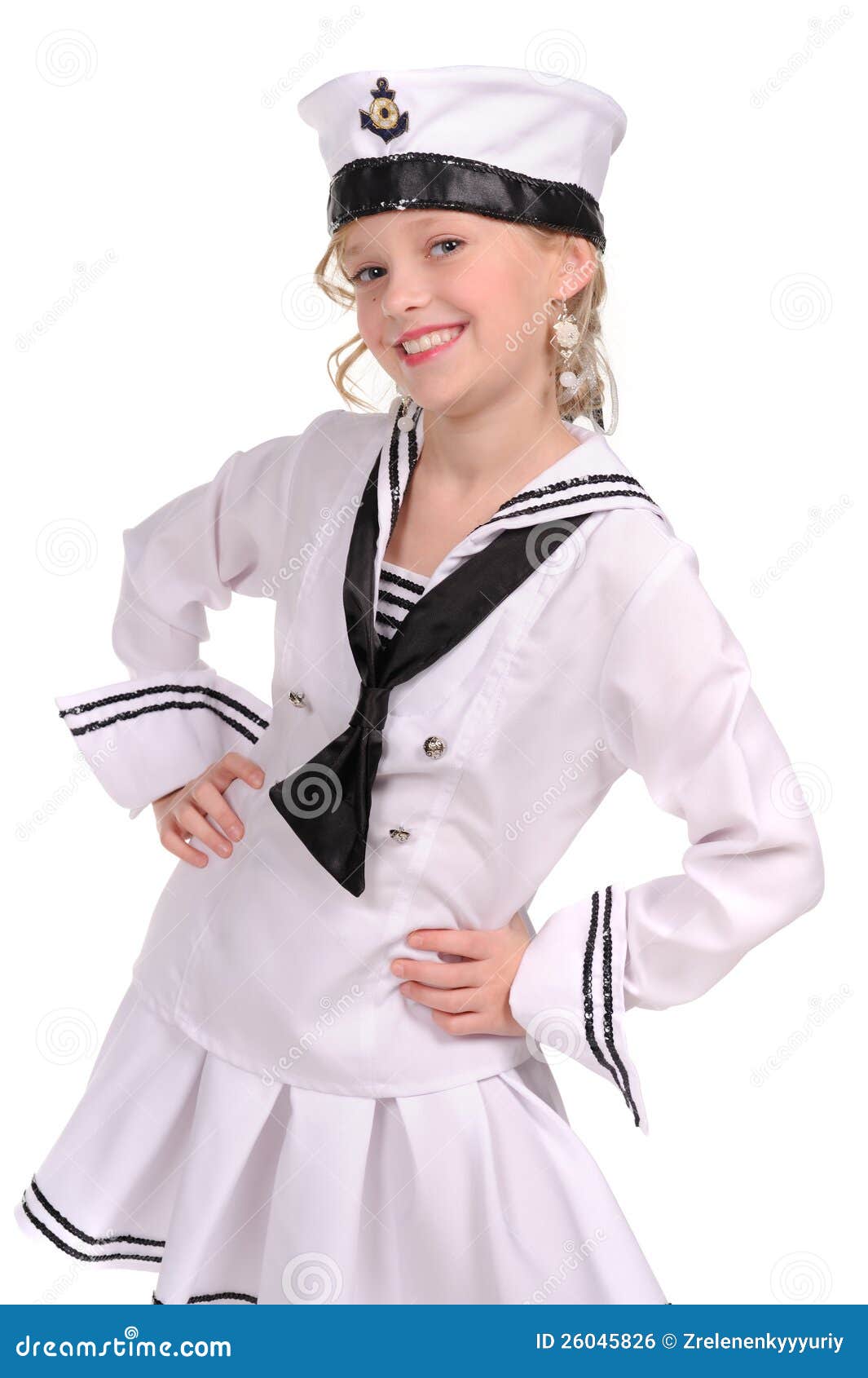 Girl In The Sailor Suit Royalty Free Stock Image - Image: 26045826