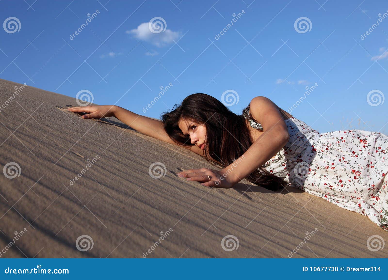 Girl in sand stock photo. Image of outside, lady, people - 10677730